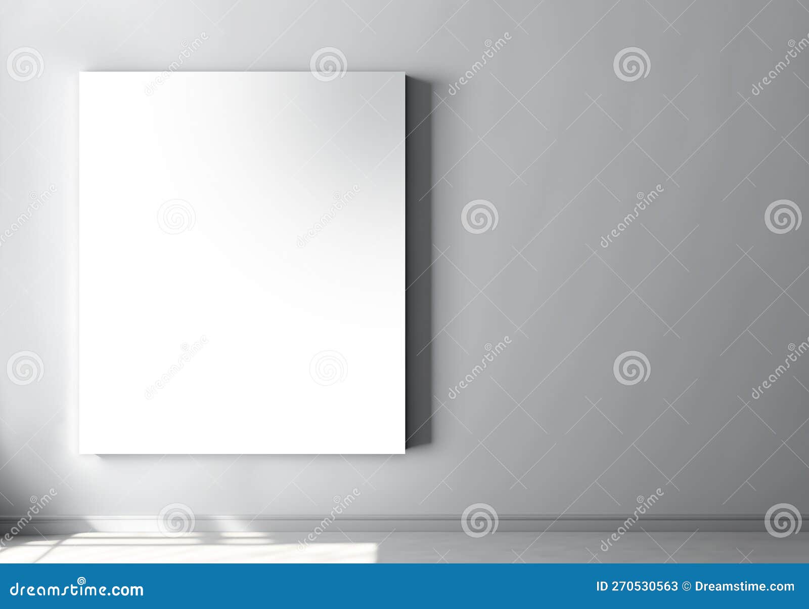 3D Render of Canvas or Frame Mockup with Image Placeholder on Interior ...