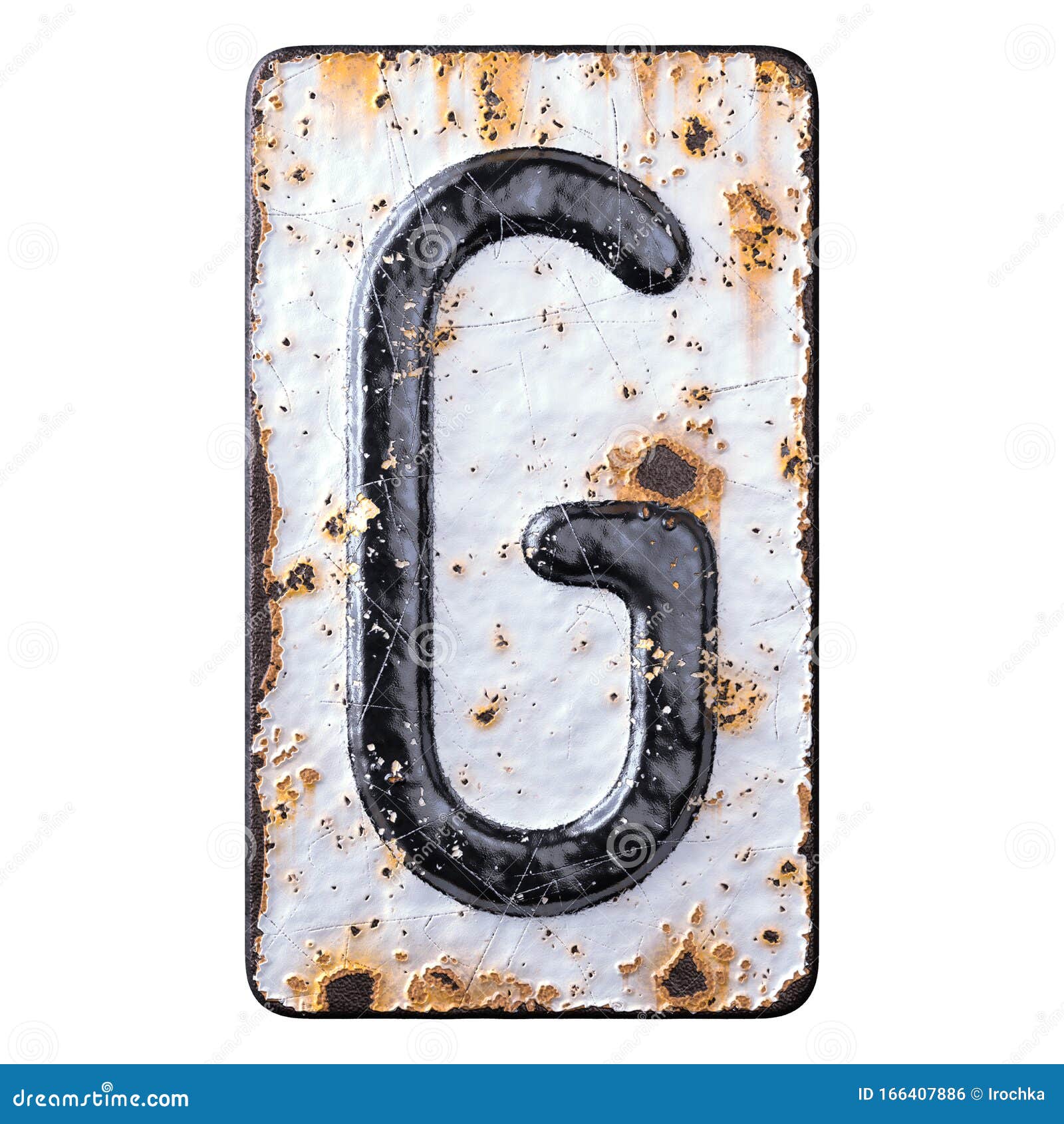 3D Render Capital Letter G Made of Forged Metal on the Background ...