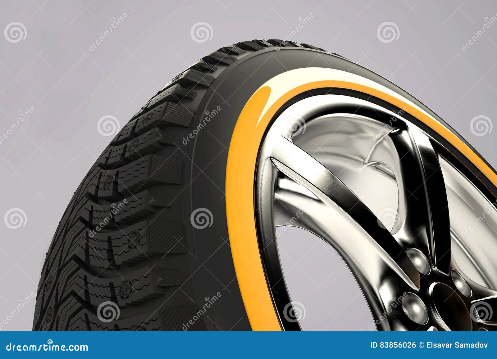 Chromed Wheel Rim As Ring-shaped Component Holding The Tire Of Car ...