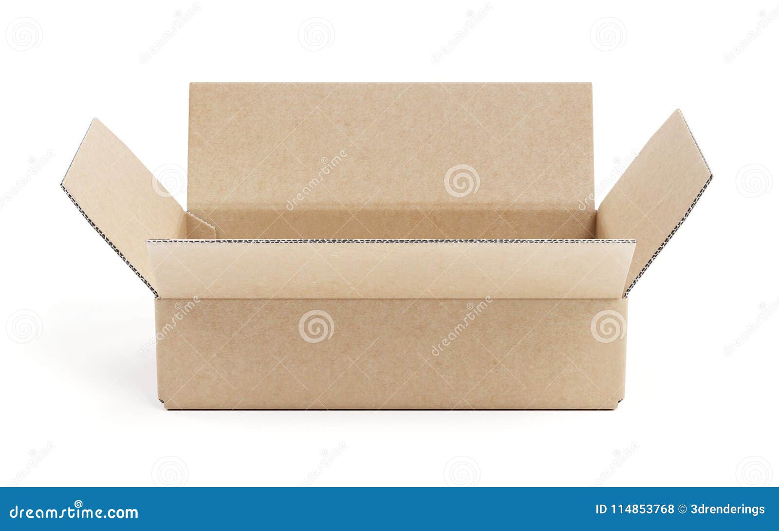 3D Render of Carboard Box stock illustration. Illustration of gift ...