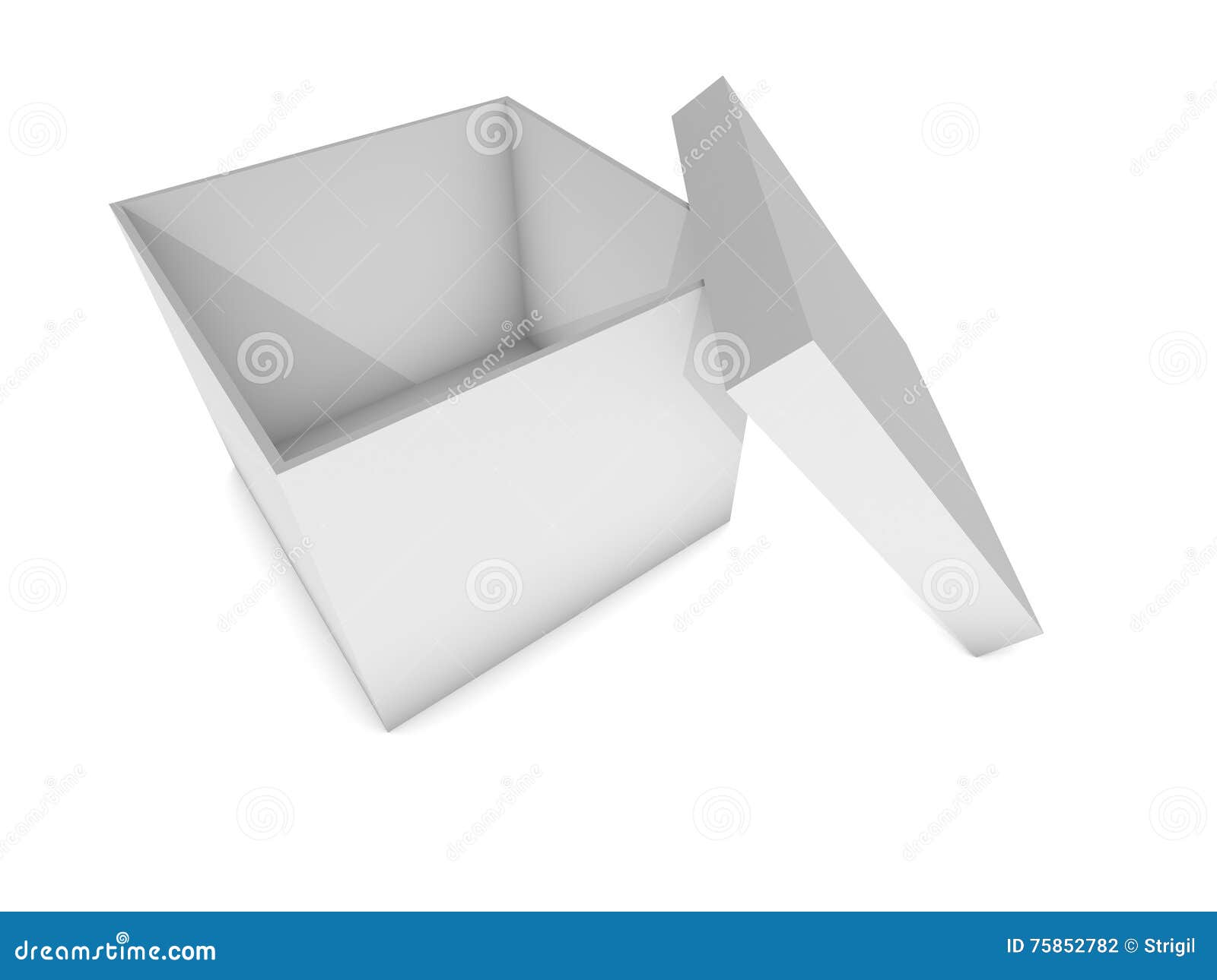 3D Render of a Cardboard Box Stock Illustration - Illustration of ...