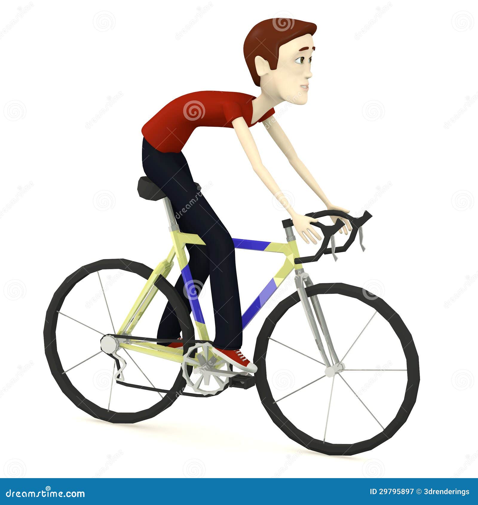 Cartoon boy on bike stock illustration. Illustration of cartoon - 29795897