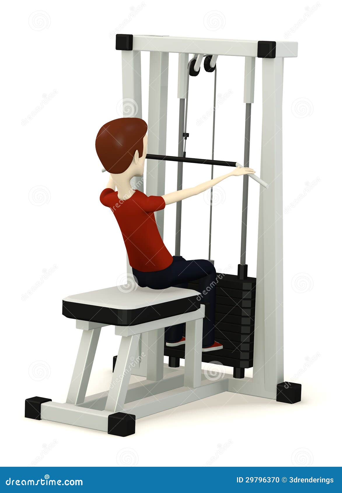 Cartoon Boy With Gym Machine Royalty-Free Stock Image | CartoonDealer ...