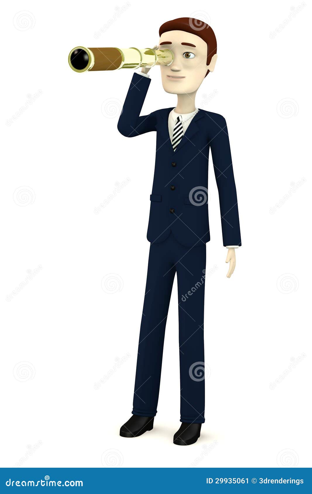 Monocular With Cartoon Character Stock Photography | CartoonDealer.com ...