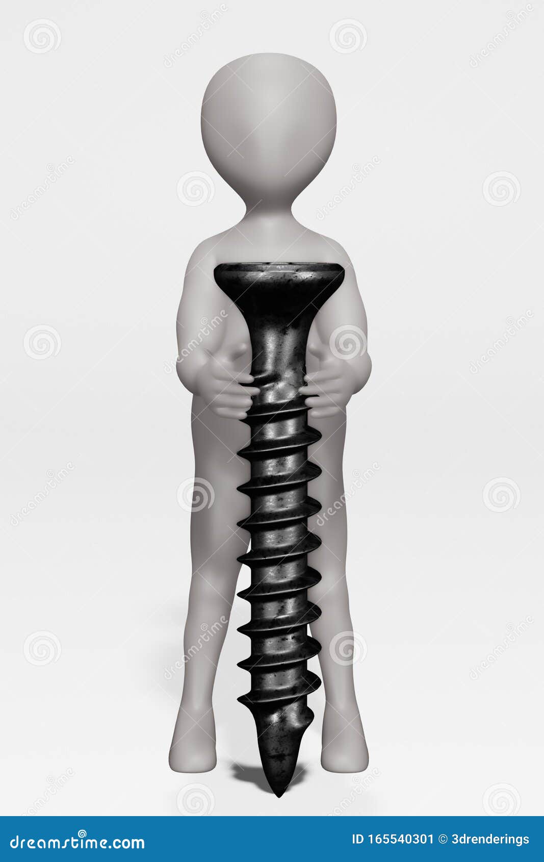 Render of Cartoon Character with Stock Illustration - Illustration of ...