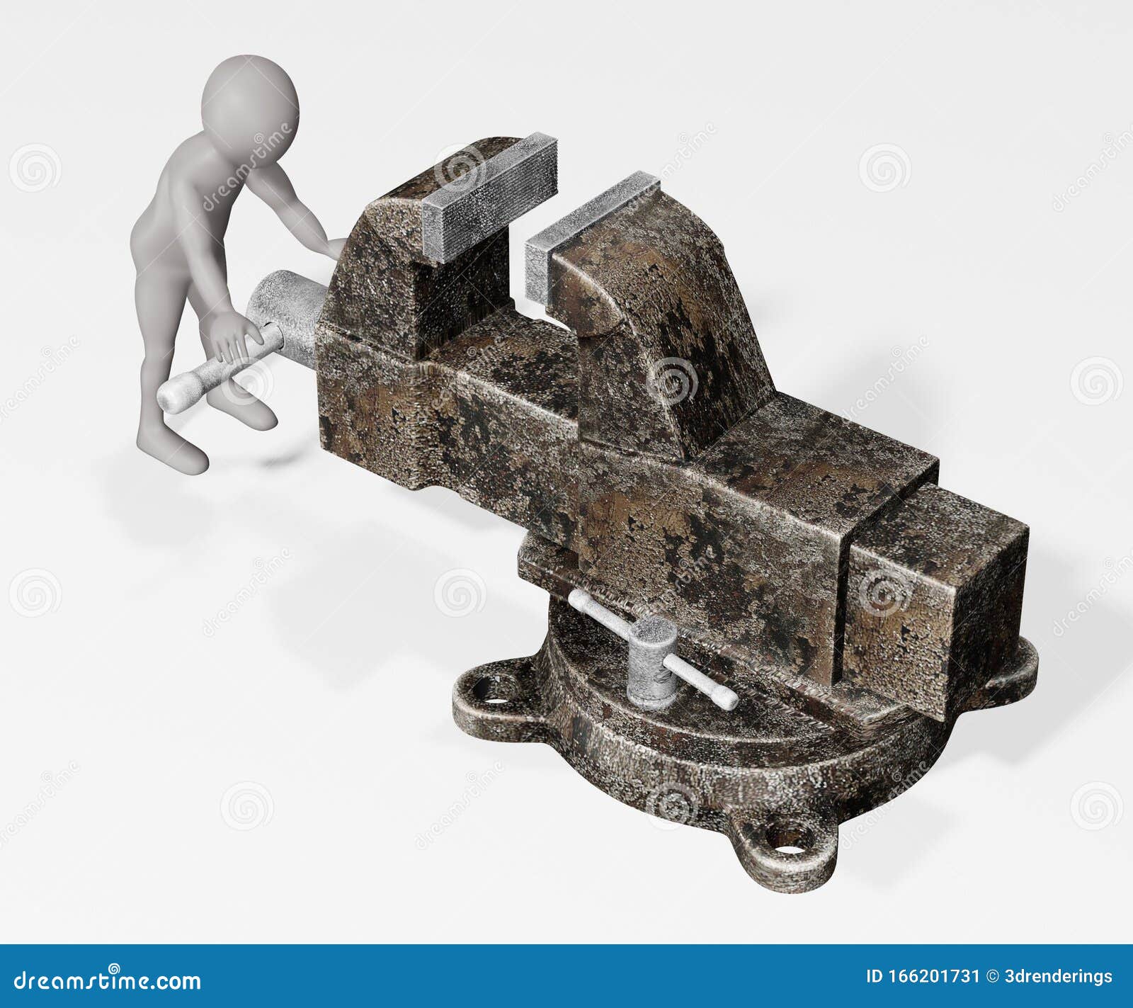 Render of Cartoon Character with Vice Stock Illustration - Illustration ...