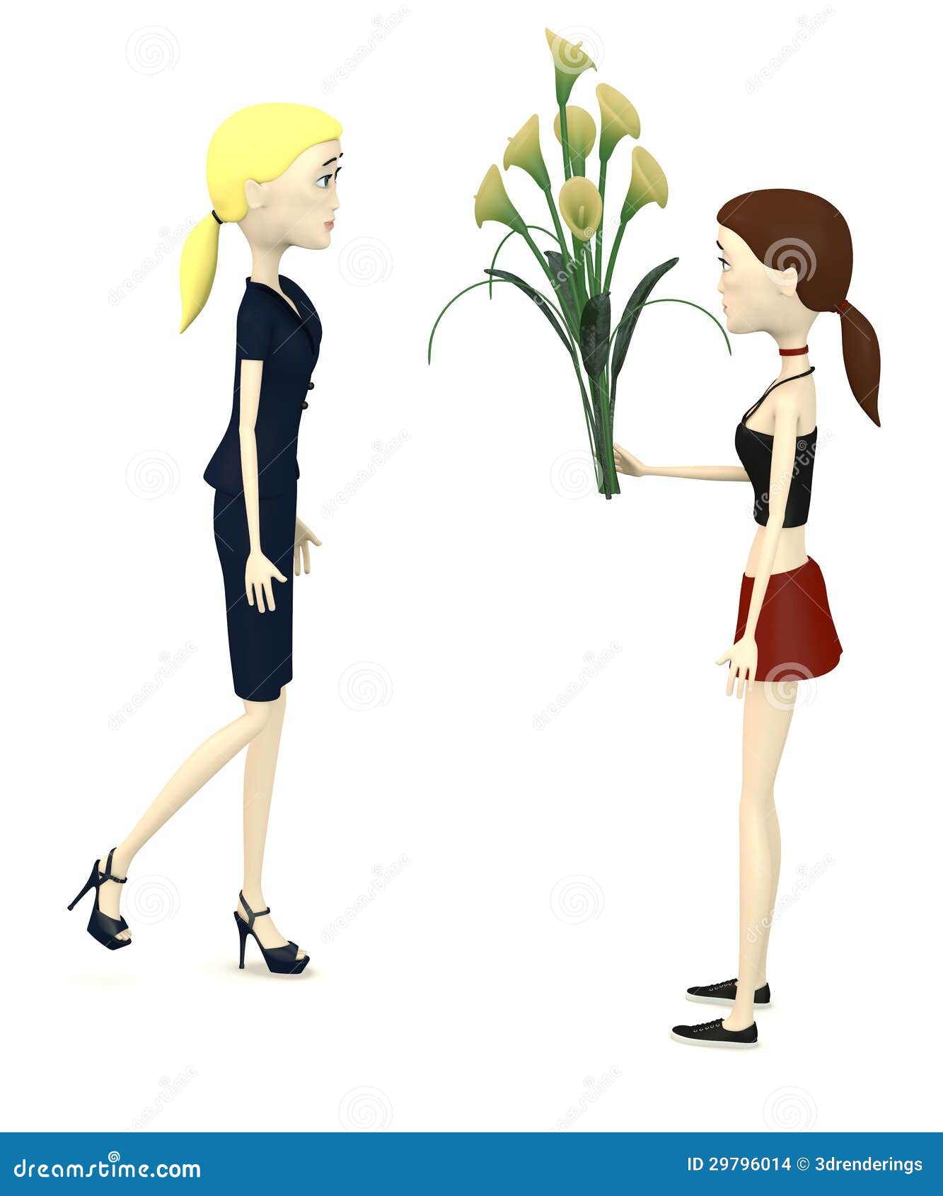 Cartoon Characters With Cala Lilly Stock Photography | CartoonDealer ...