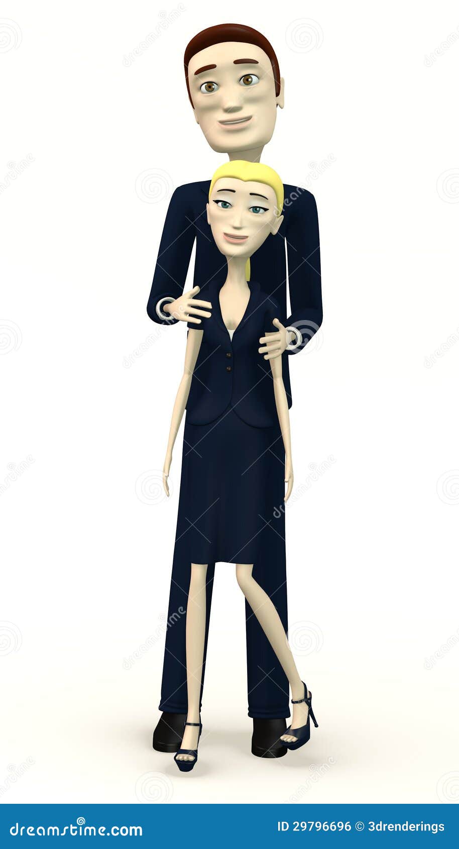 Cartoon Characters Posing on Photo Stock Illustration - Illustration of ...