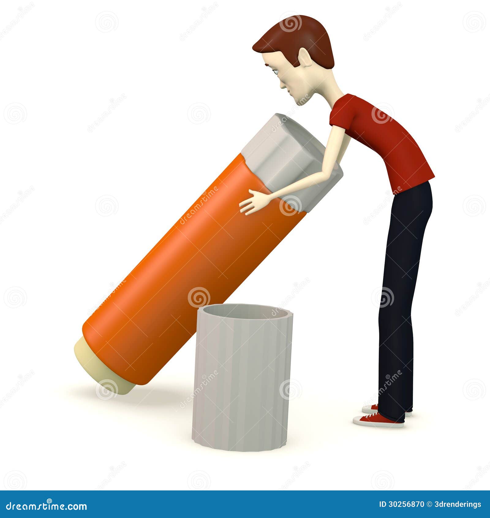 Cartoon man with big glue stock illustration. Illustration of girl ...