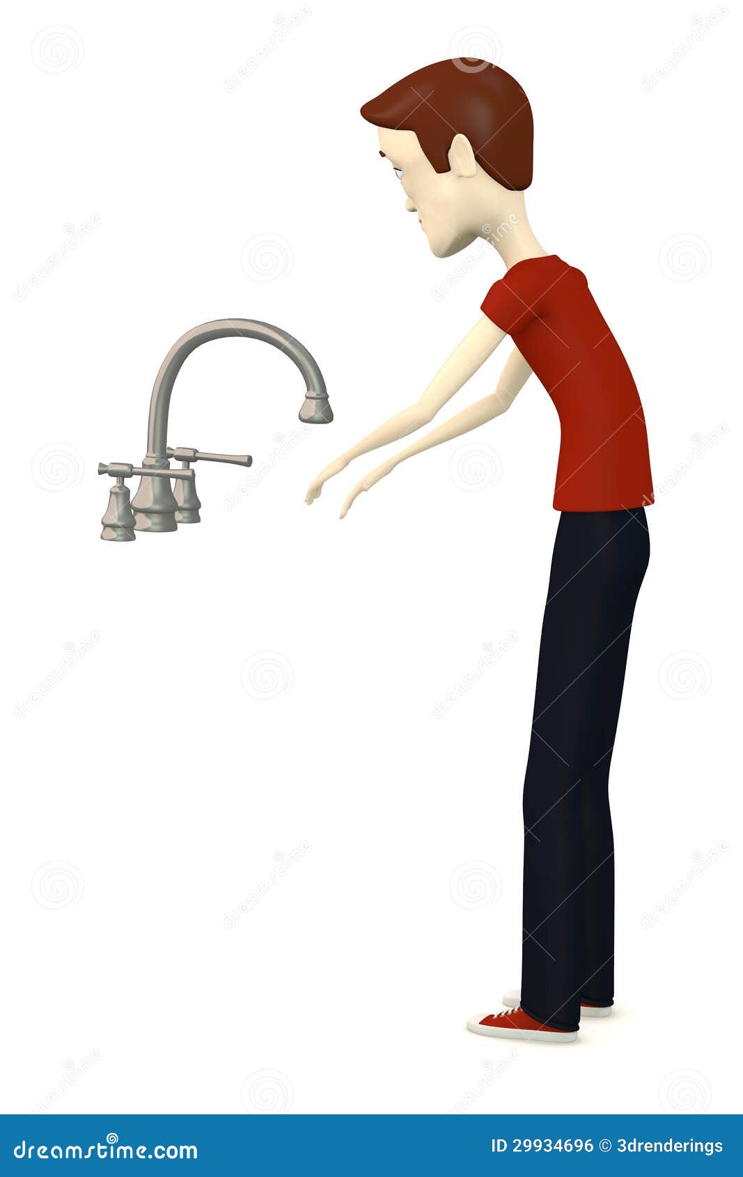 Cartoon Man With Faucet Stock Photo | CartoonDealer.com #29934696