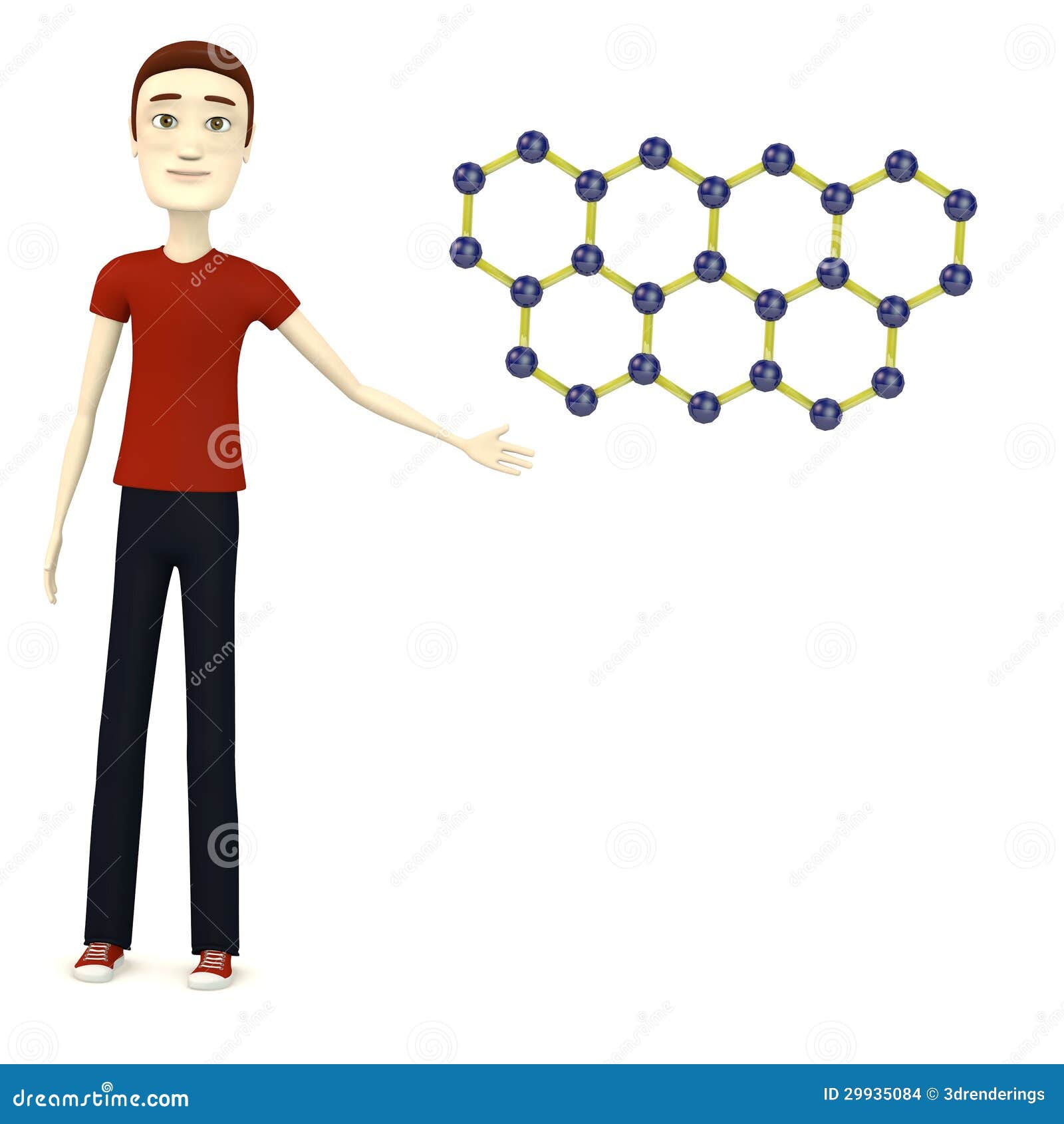 Cartoon Man With Molecules Royalty-Free Stock Image | CartoonDealer.com ...