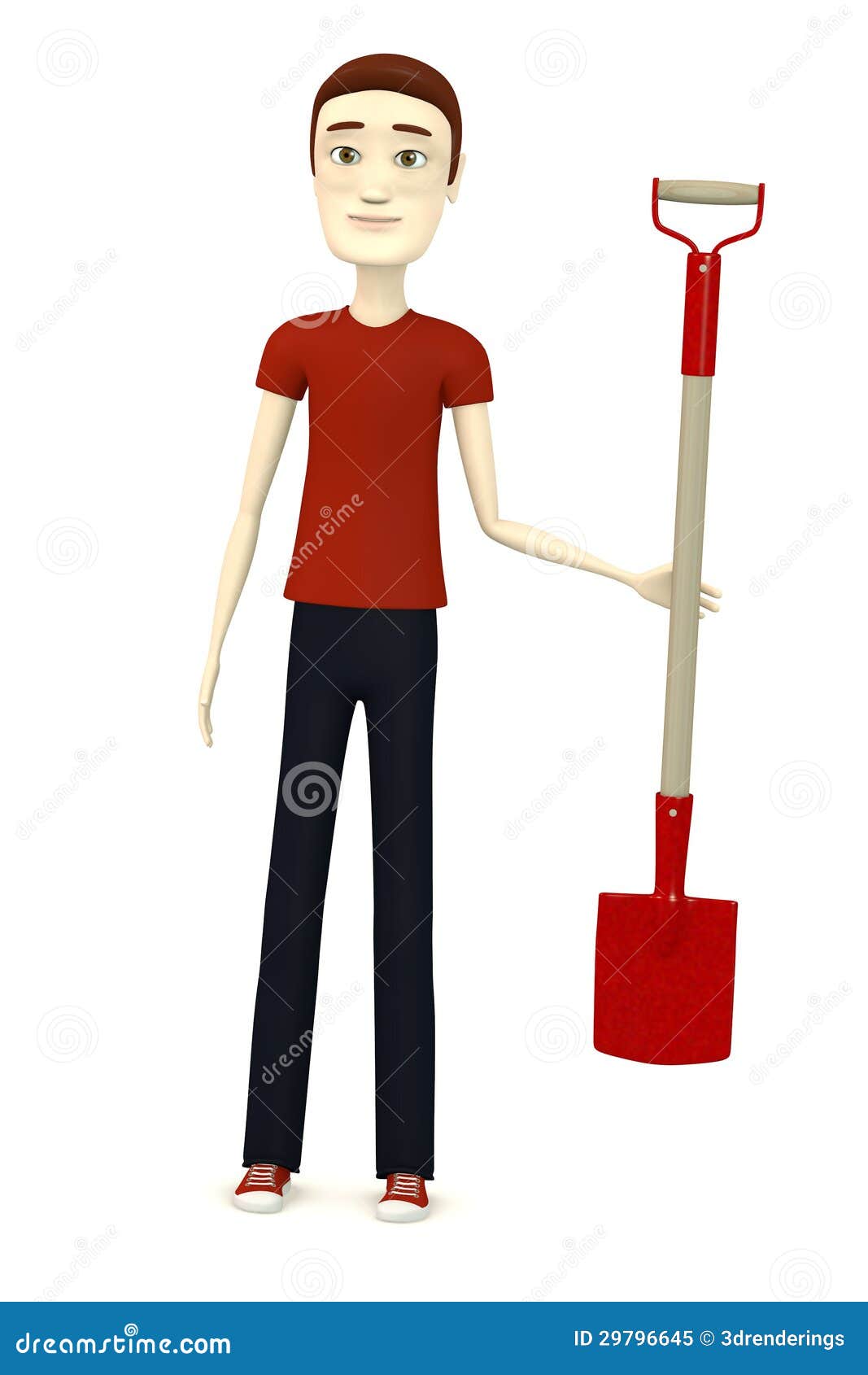 Cartoon Man With Shovel Royalty-Free Stock Photo | CartoonDealer.com ...