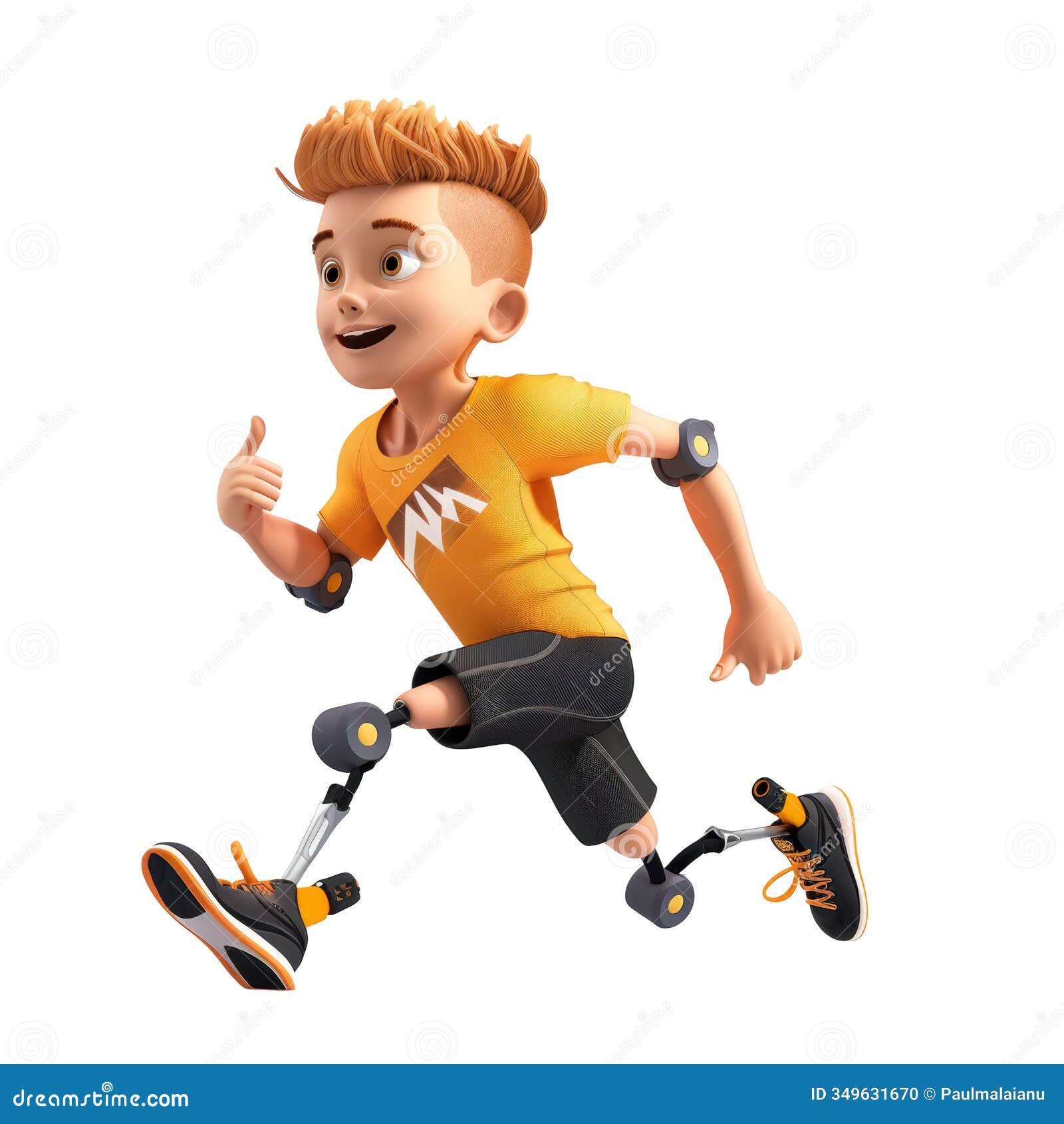 Cartoon Sprinter Ready To Sprint On Starting Line. | CartoonDealer.com ...