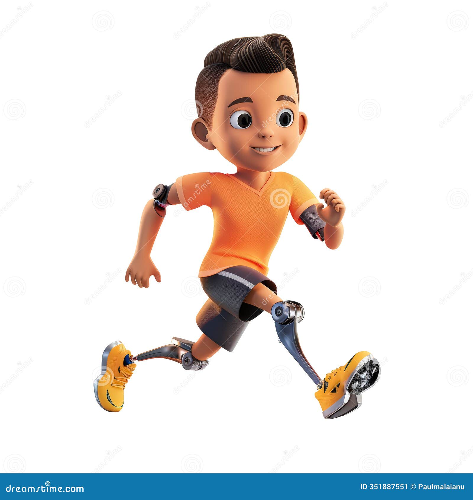 Cartoon Sprinter Ready To Sprint On Starting Line. | CartoonDealer.com ...