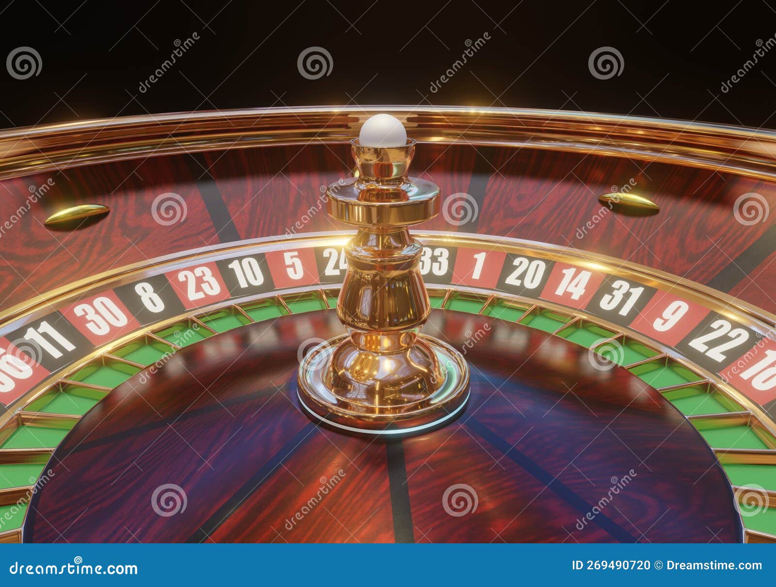 3d Render of Casino Roulette Wheel for Gamble Concept, Gambling ...