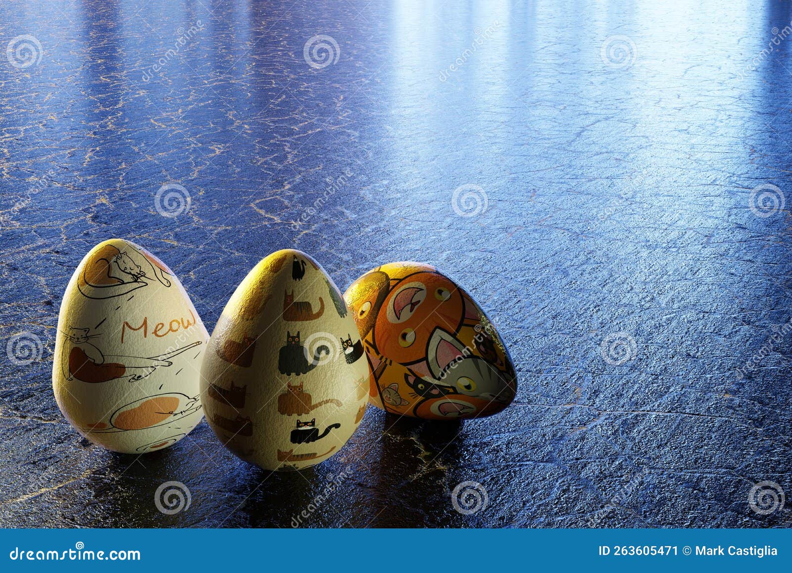 3D Render - Granite Textured Atom Pyramid Stock Illustration ...