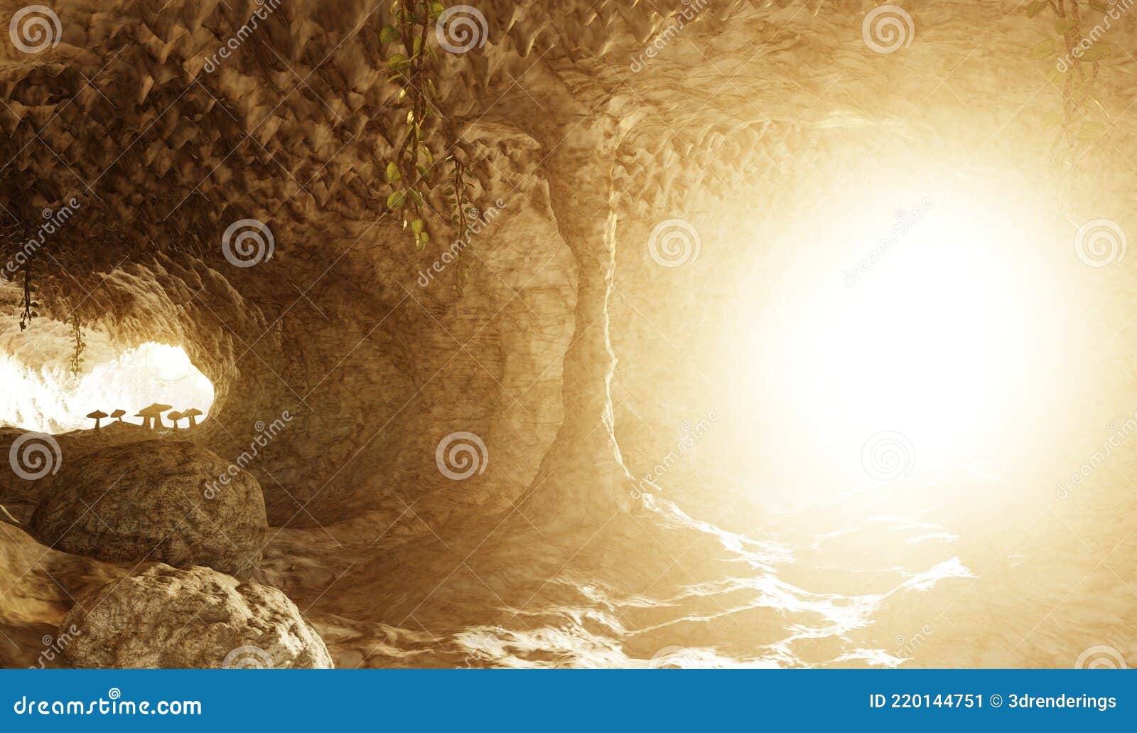 3D Render of Cave stock illustration. Illustration of mountain - 220144751