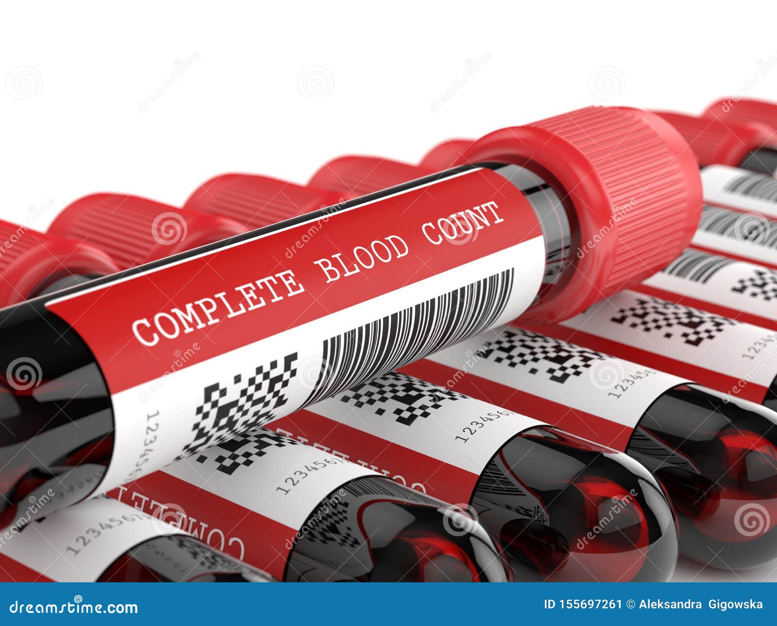 3d Render Of CBC Blood Tubes Royalty-Free Stock Photo | CartoonDealer ...