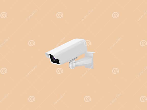 3D Render of a CCTV Camera. CCTV Camera. Security Camera on the Wall ...
