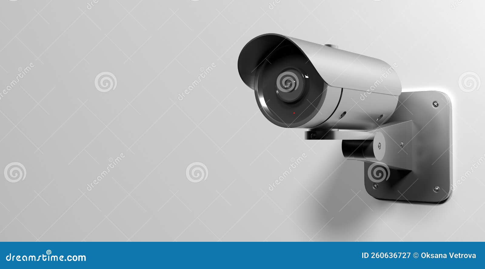3d Render CCTV Security Camera with Blank Space for Design. Template ...