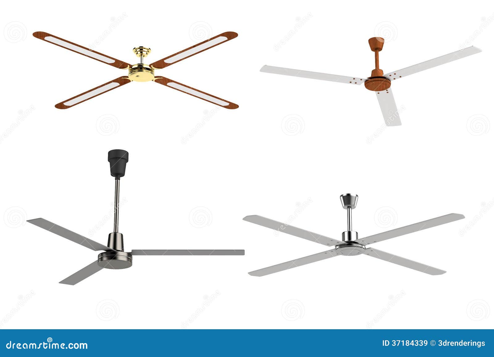 3d render of ceiling fan stock illustration. Illustration of celing ...