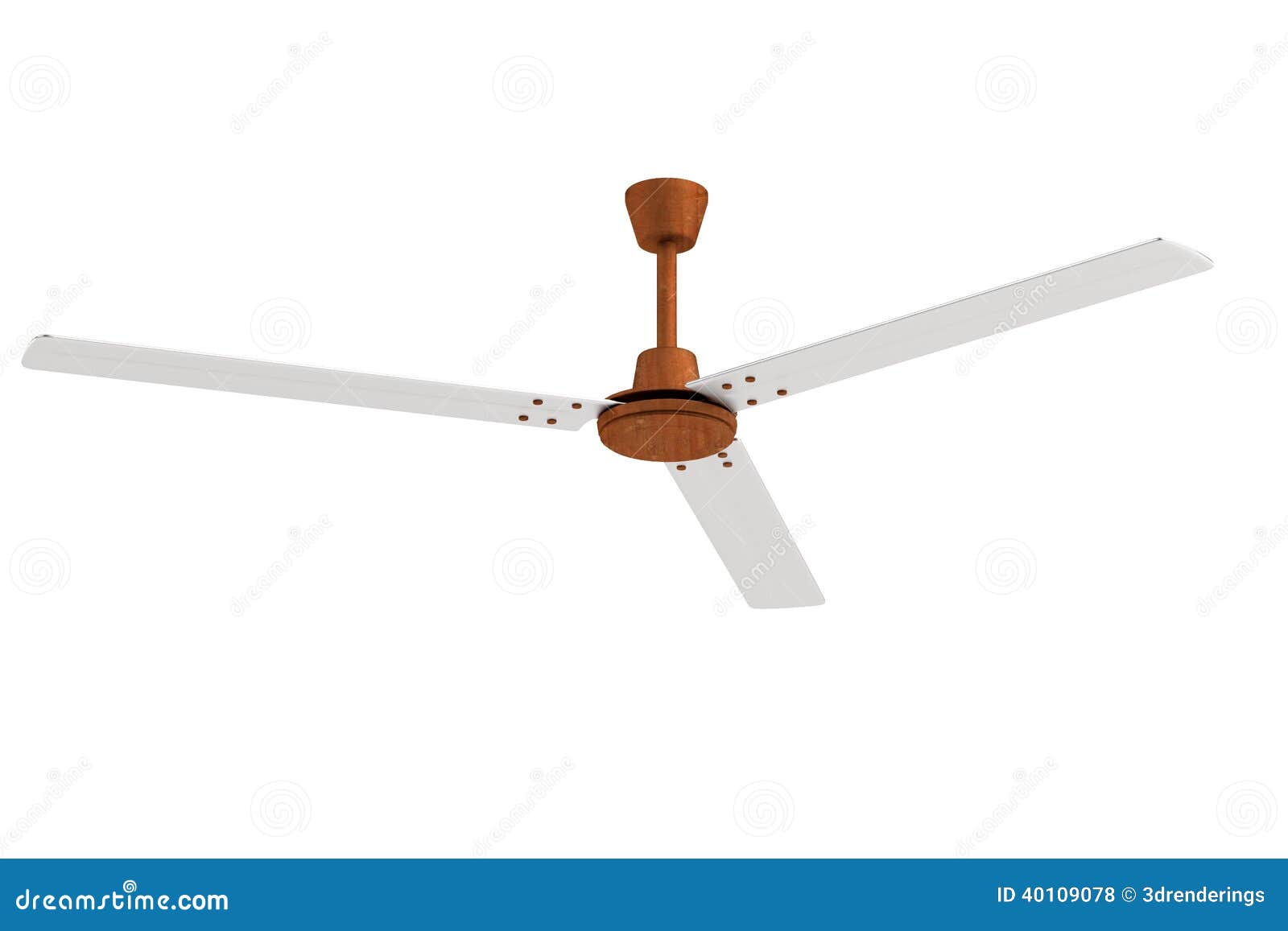 3d render of ceiling fan stock illustration. Illustration of wall ...