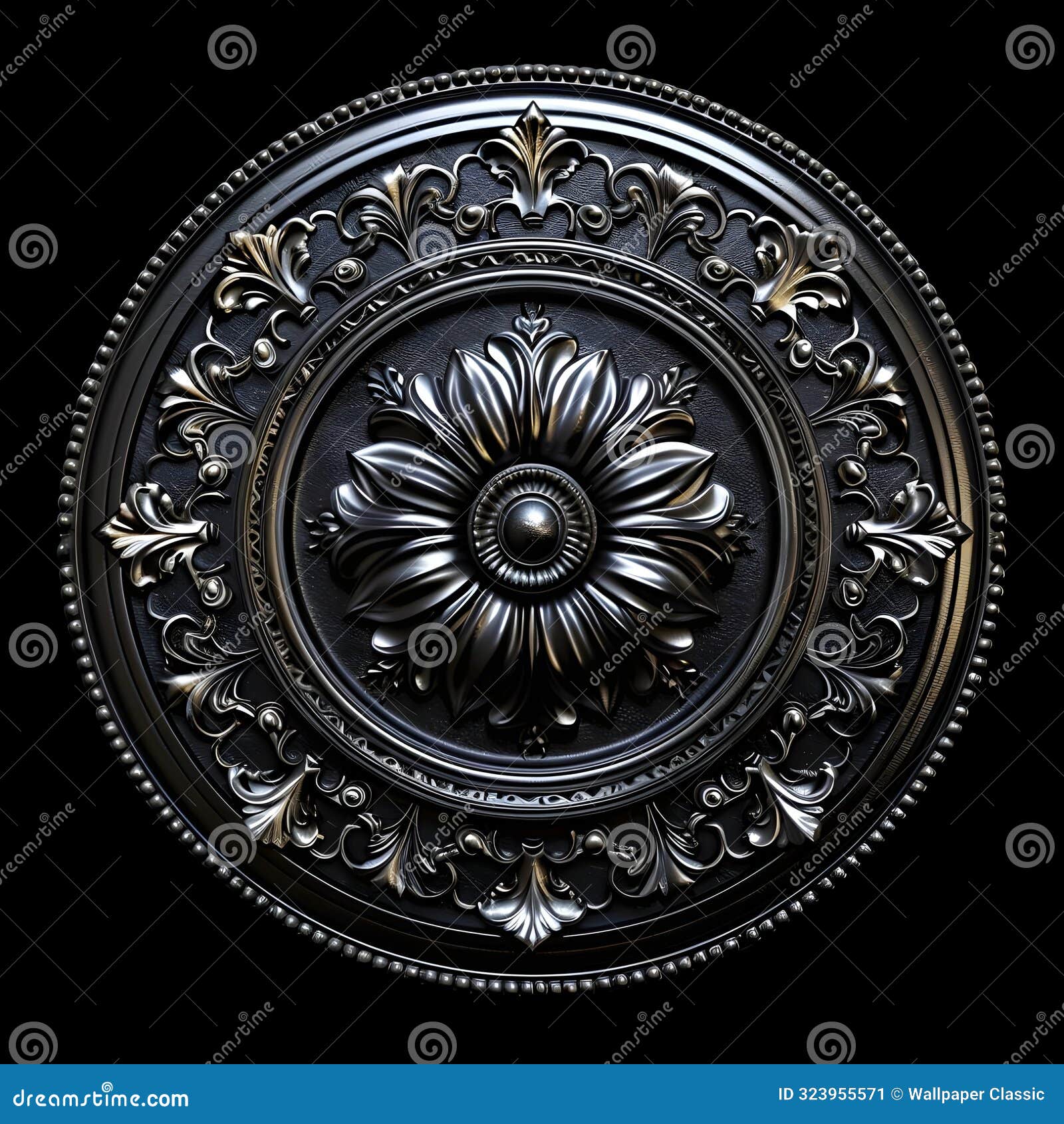 3d Render Ceiling Luxury Plaster Stock Illustration - Illustration of ...