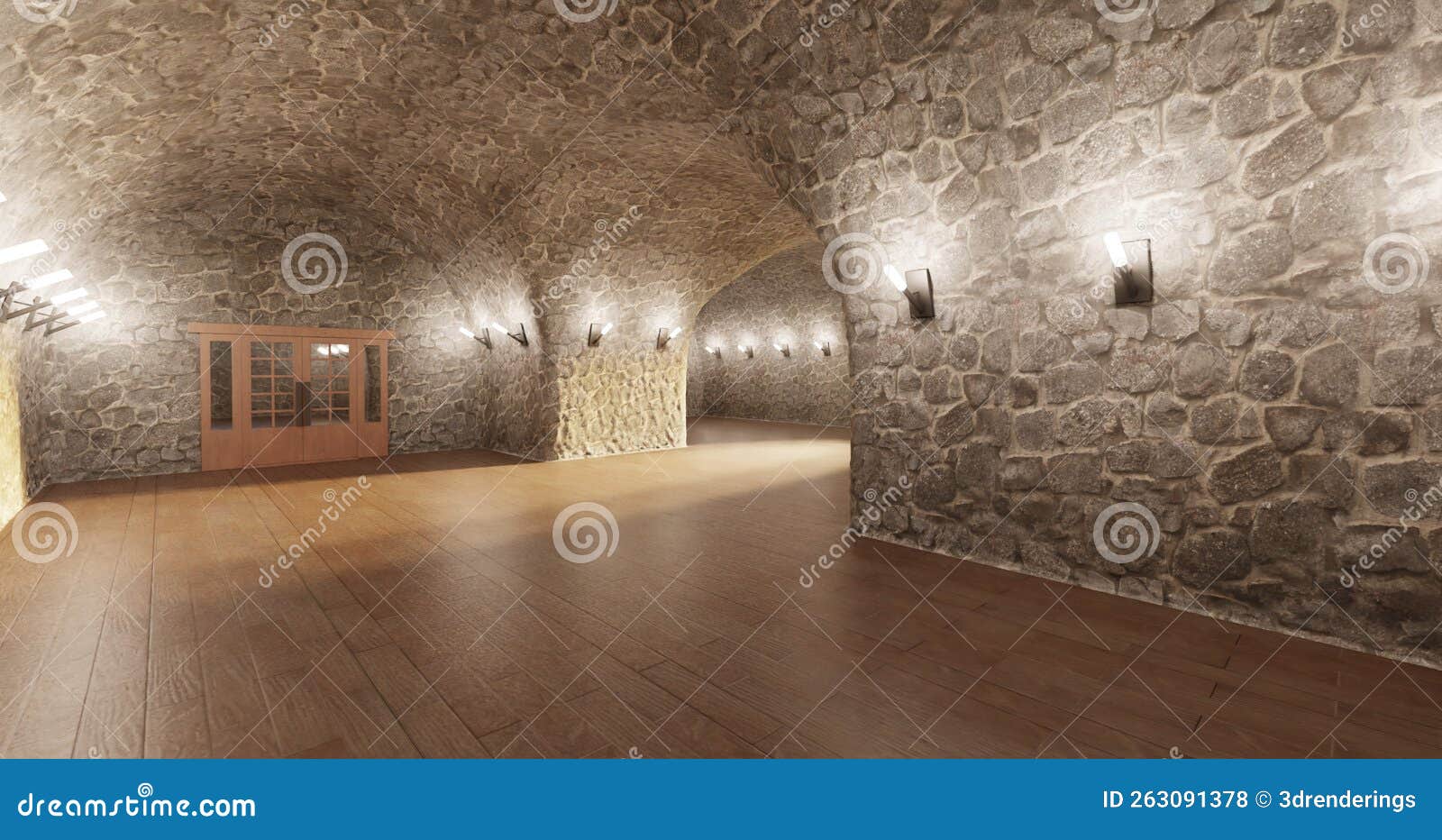 3D Render of Cellar stock illustration. Illustration of dining - 263091378