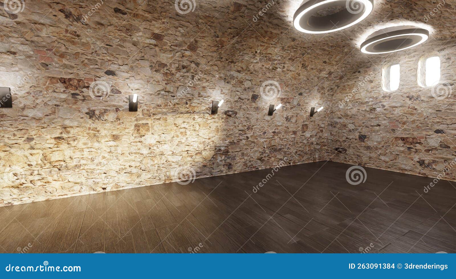 3D Render of Cellar stock illustration. Illustration of architecture ...