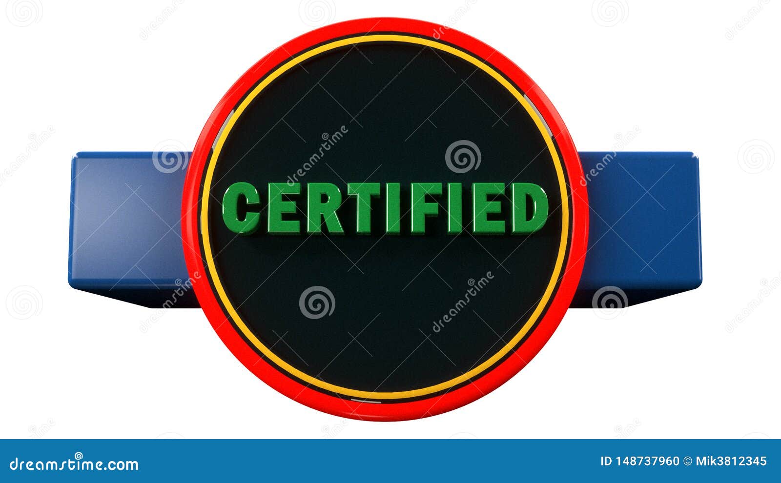 Certified button icon stock photo. Image of icon, quality - 148737960