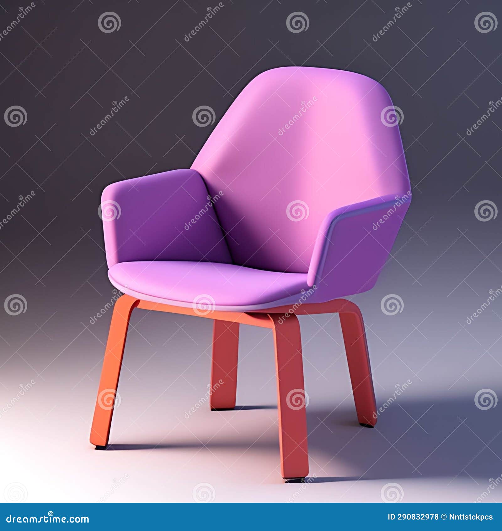 3d render of a chair stock illustration. Illustration of armchair ...