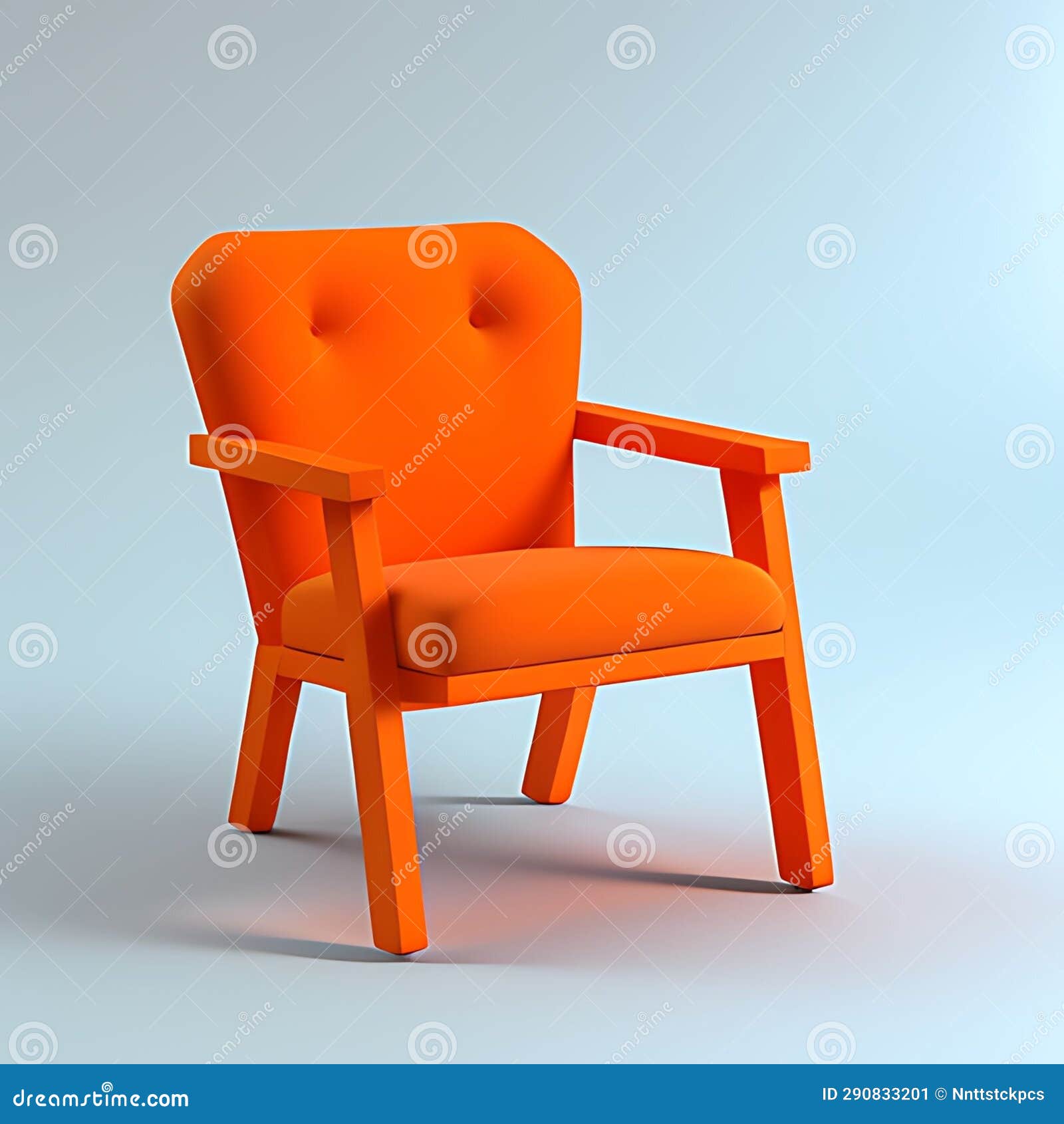 3d render of a chair stock illustration. Illustration of room - 290833201