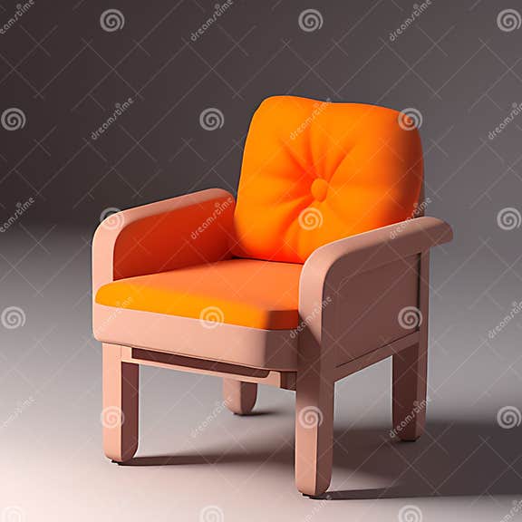 3d render of a chair stock illustration. Illustration of comfort ...