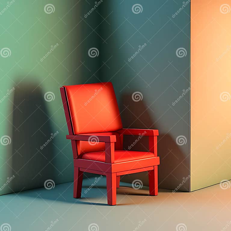 3d render of a chair stock illustration. Illustration of sitting ...