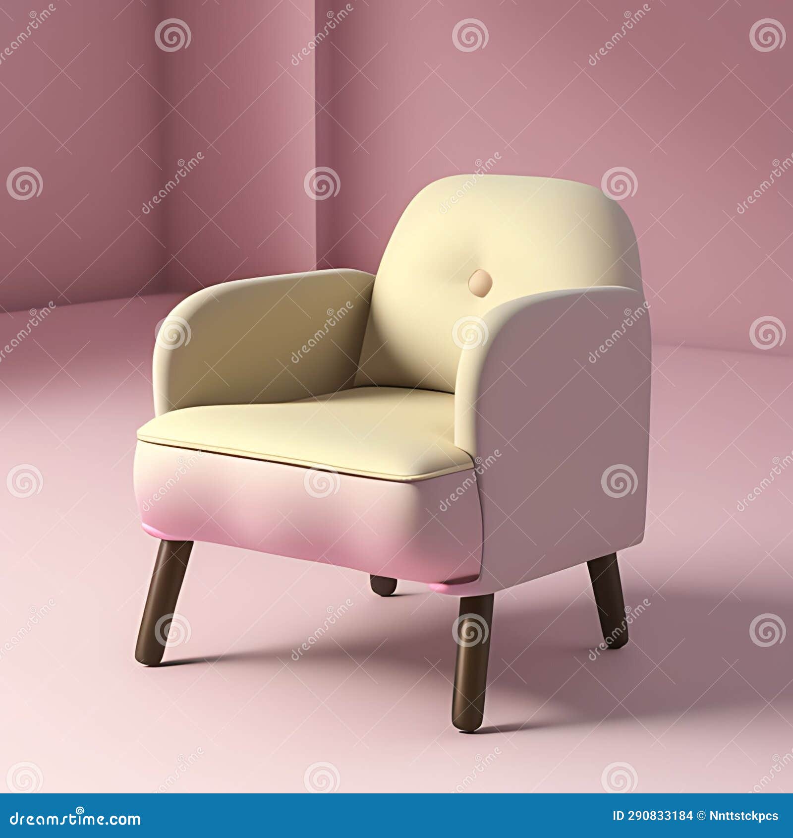 3d render of a chair stock illustration. Illustration of room - 290833184