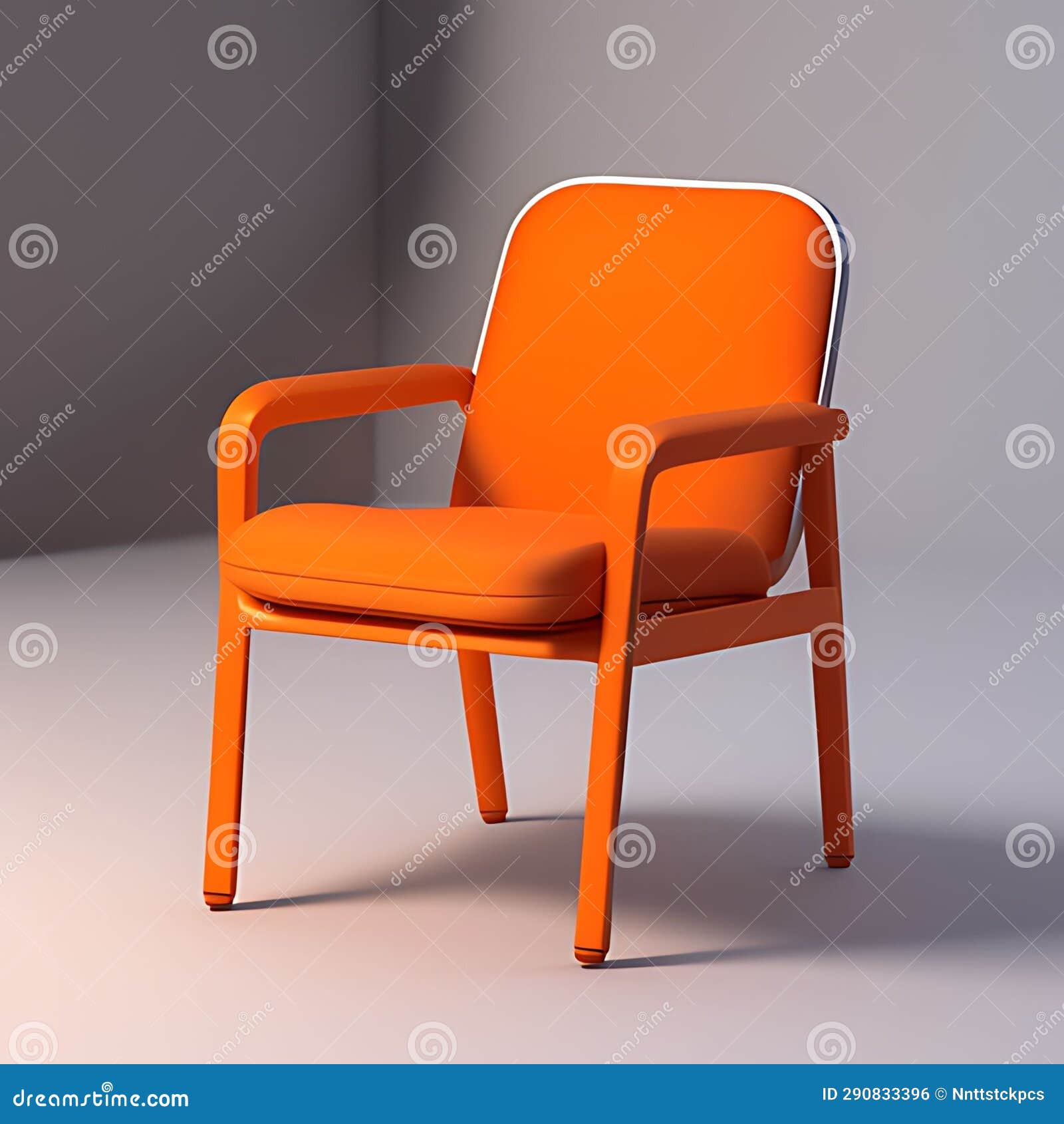 3d render of a chair stock illustration. Illustration of armchair ...