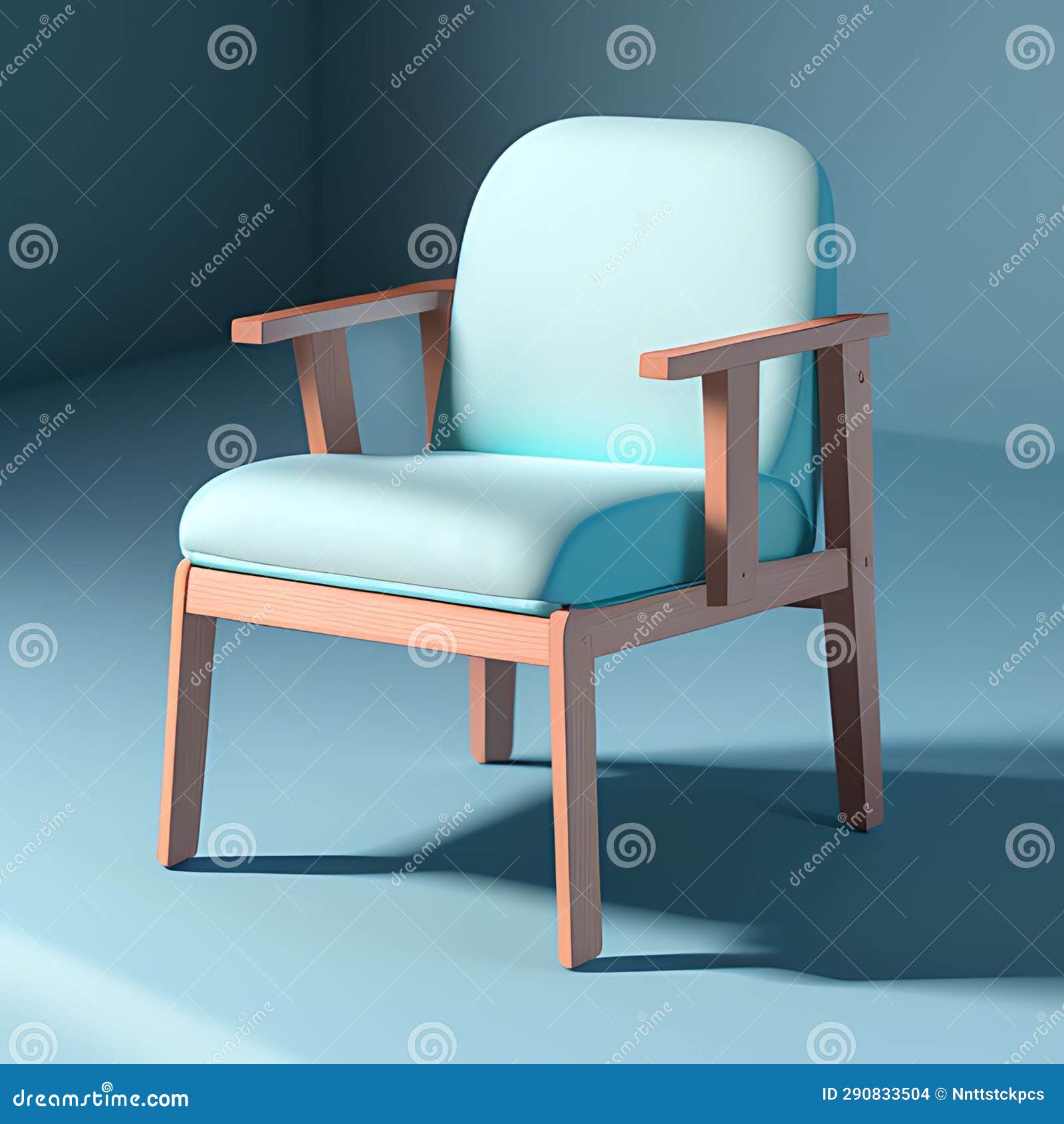 3d render of a chair stock illustration. Illustration of chair - 290833504