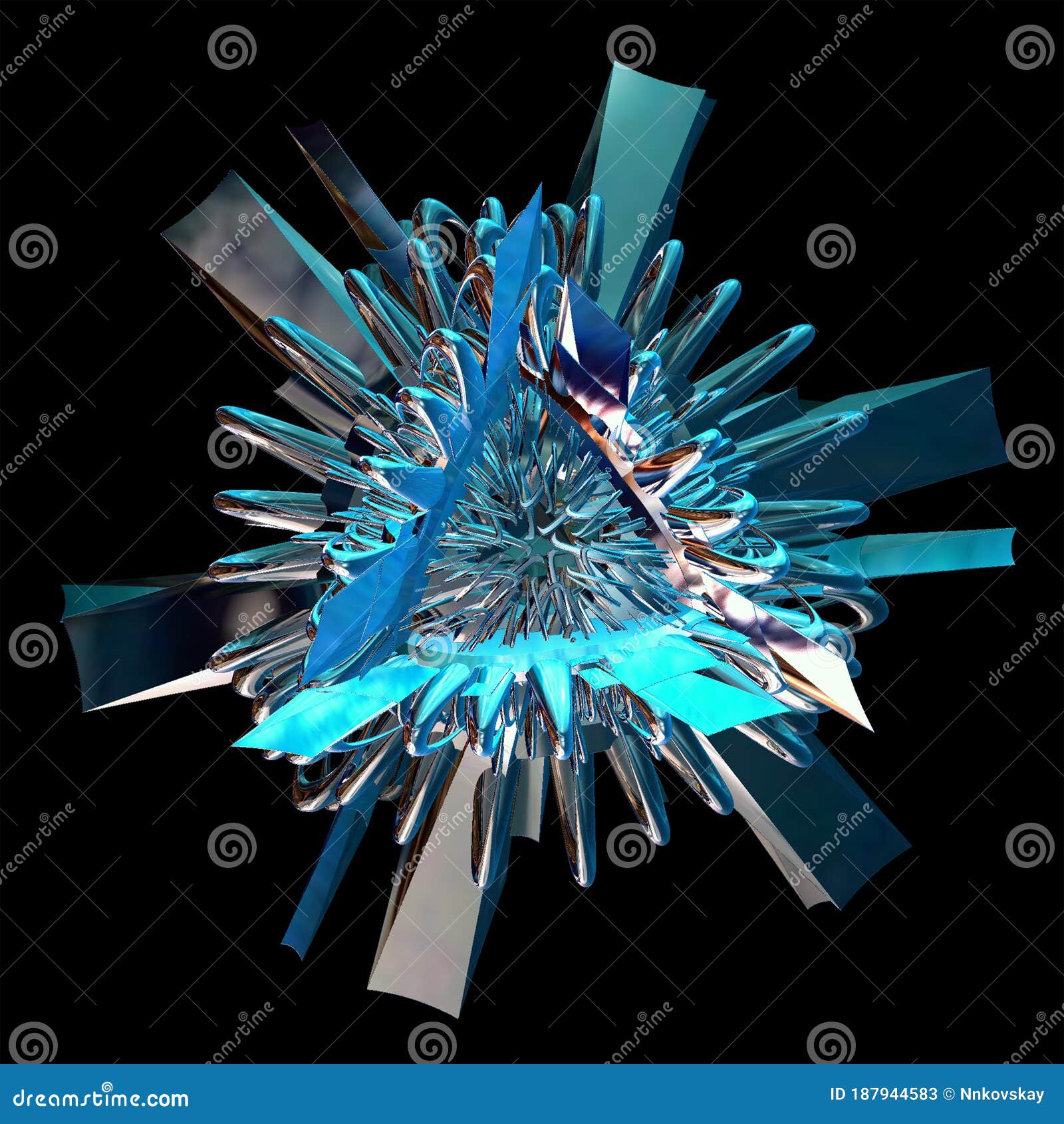 Abstract Art Form of Chaotic Box. and Multicolored Construction, Stock ...