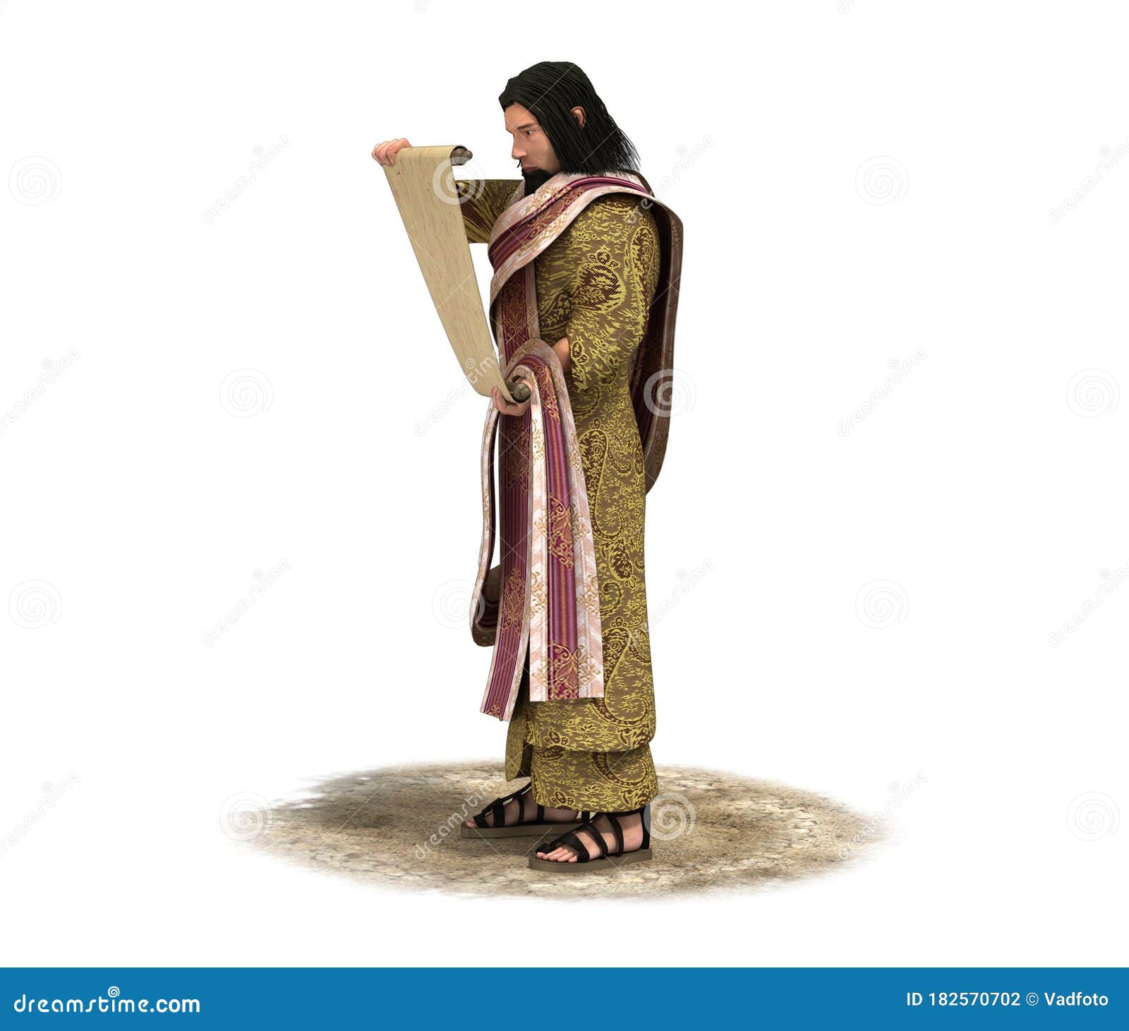 3d Render, Character of a Medieval Man Stock Illustration ...