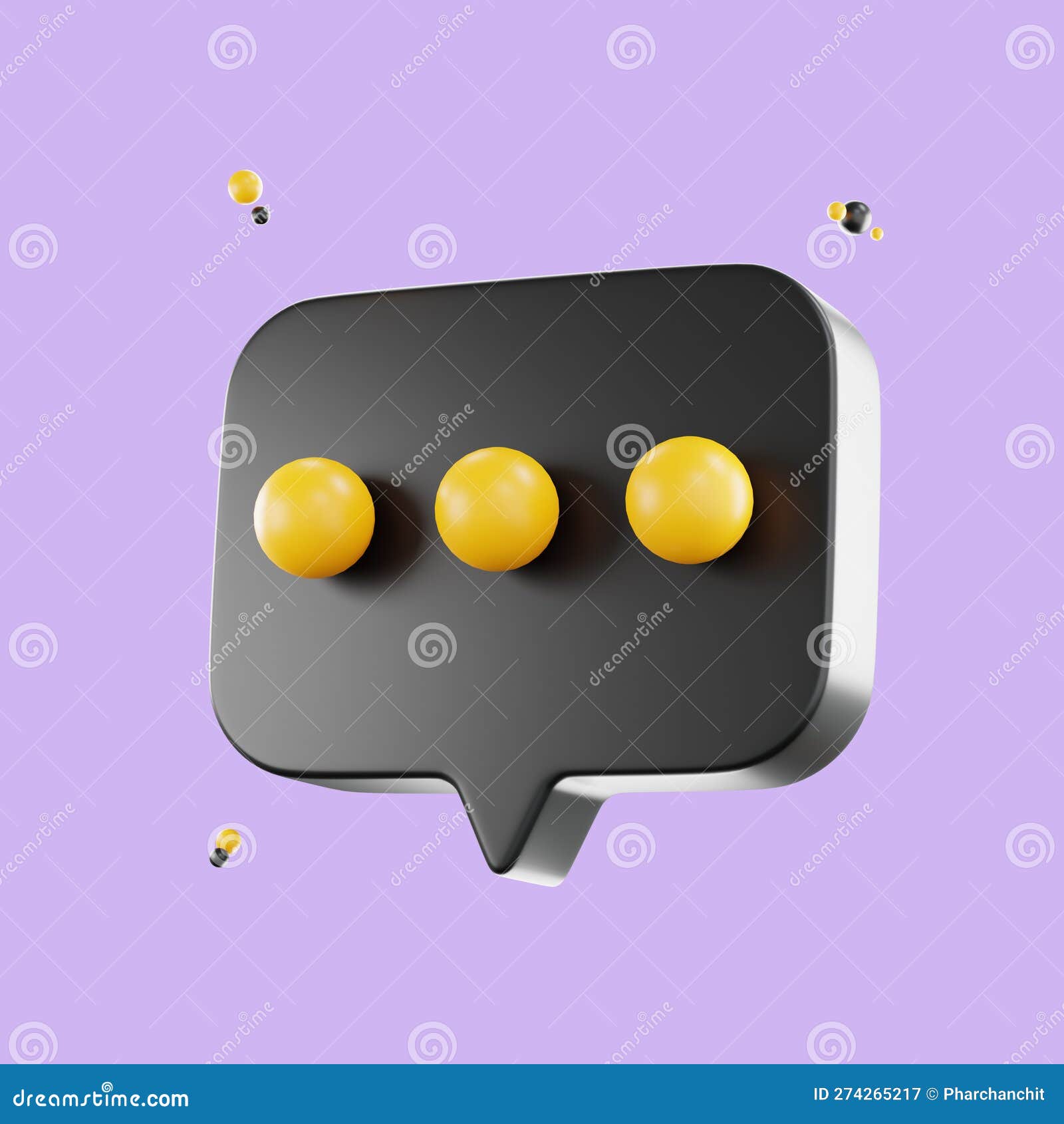 3d Render Chat Bubble Icon, Blank Bubble Talk or Comment Sign Symbol ...