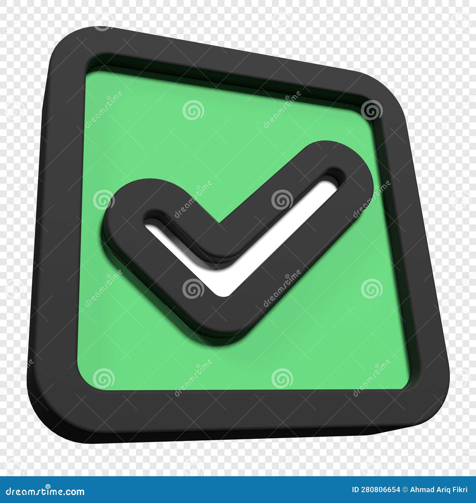 3d Render of Check Mark. Like or Correct Symbol. 3d Verification Icon ...