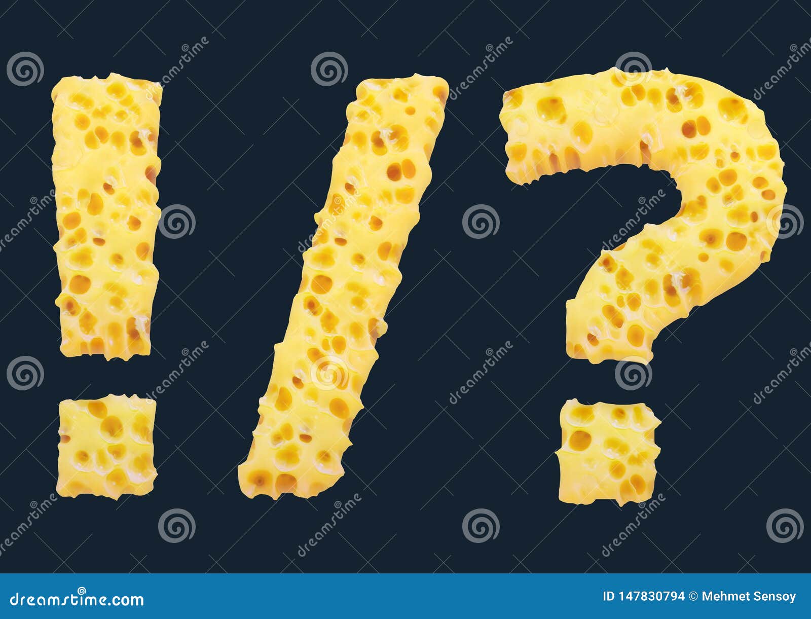3D Render of Cheese Alphabet Stock Illustration - Illustration of ...