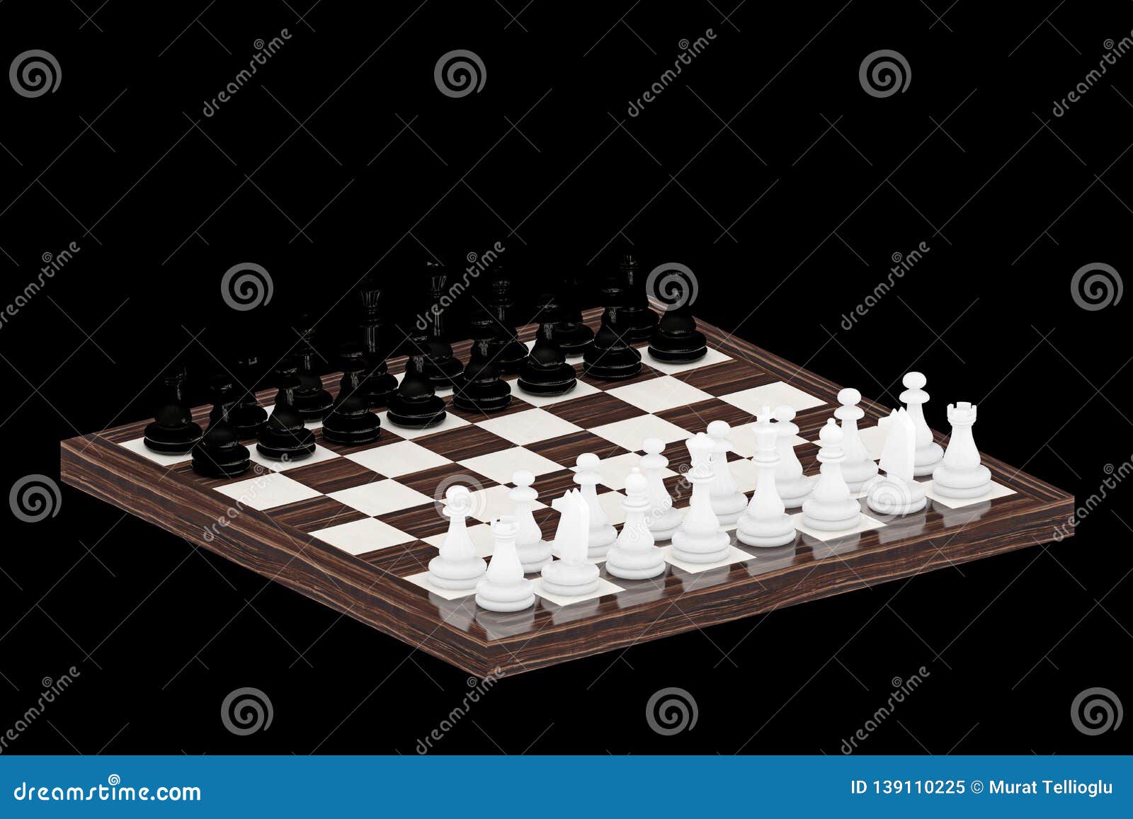 3d render chess board stock illustration. Illustration of king - 139110225