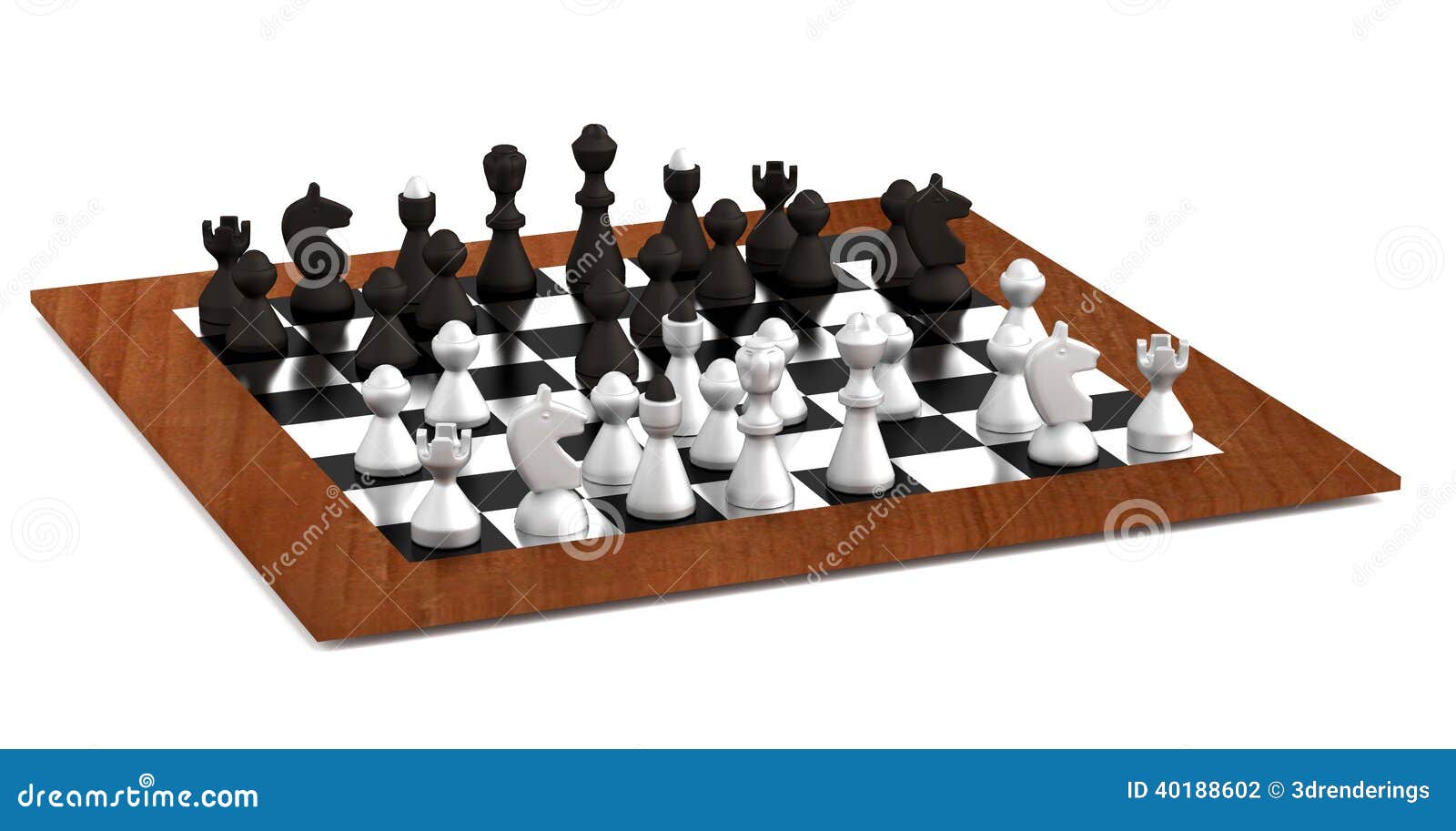 3d render of chess stock illustration. Illustration of sport - 40188602