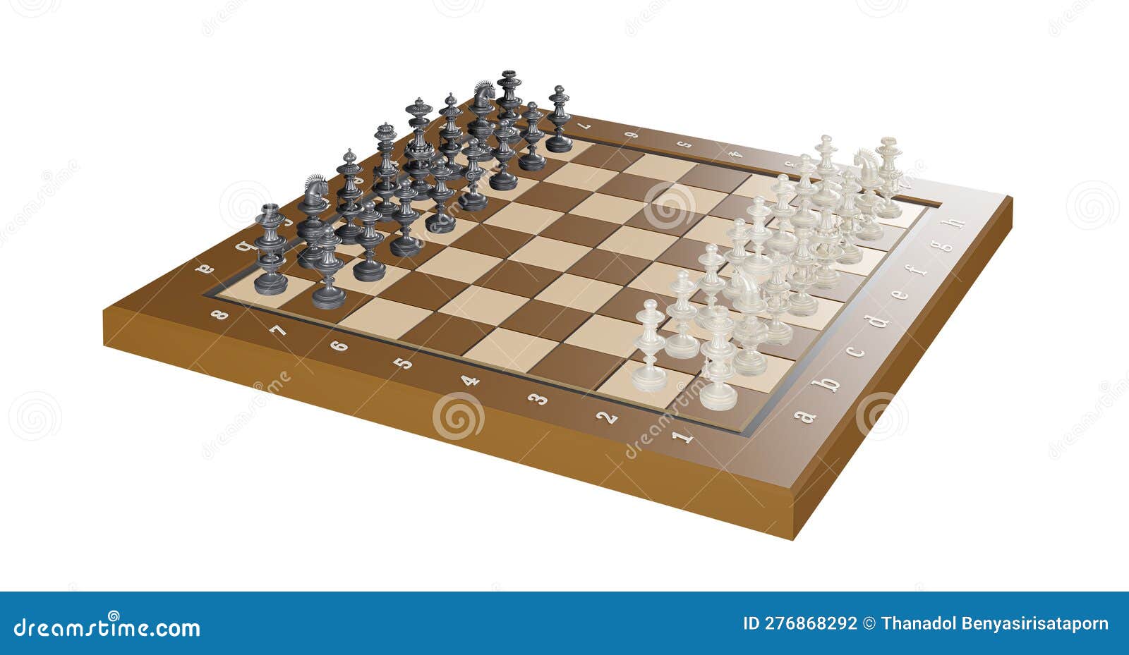 3d Render Chessboard With Two Rooks Checkmate On Black Background ...
