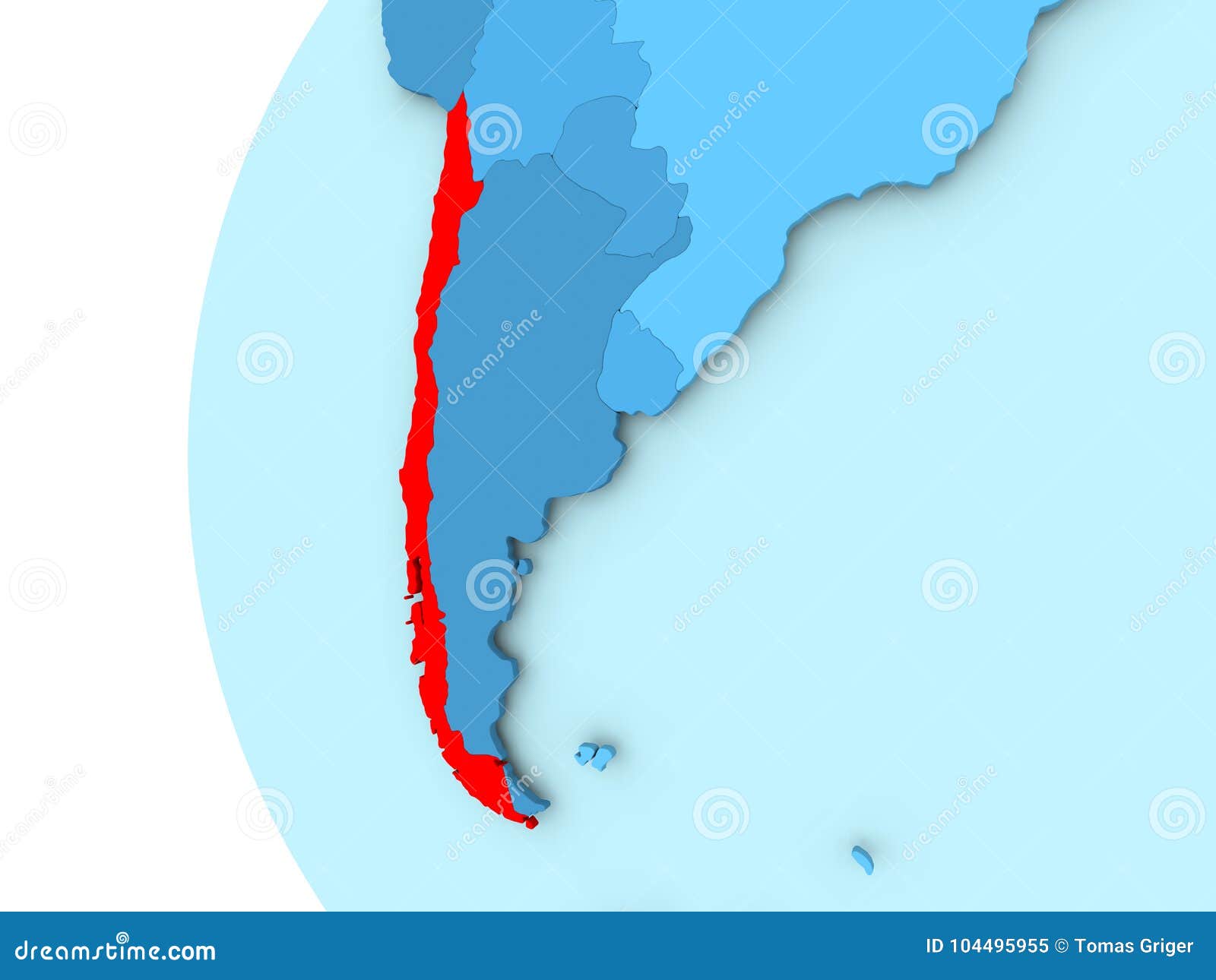 Map of Chile stock illustration. Illustration of world - 104495955