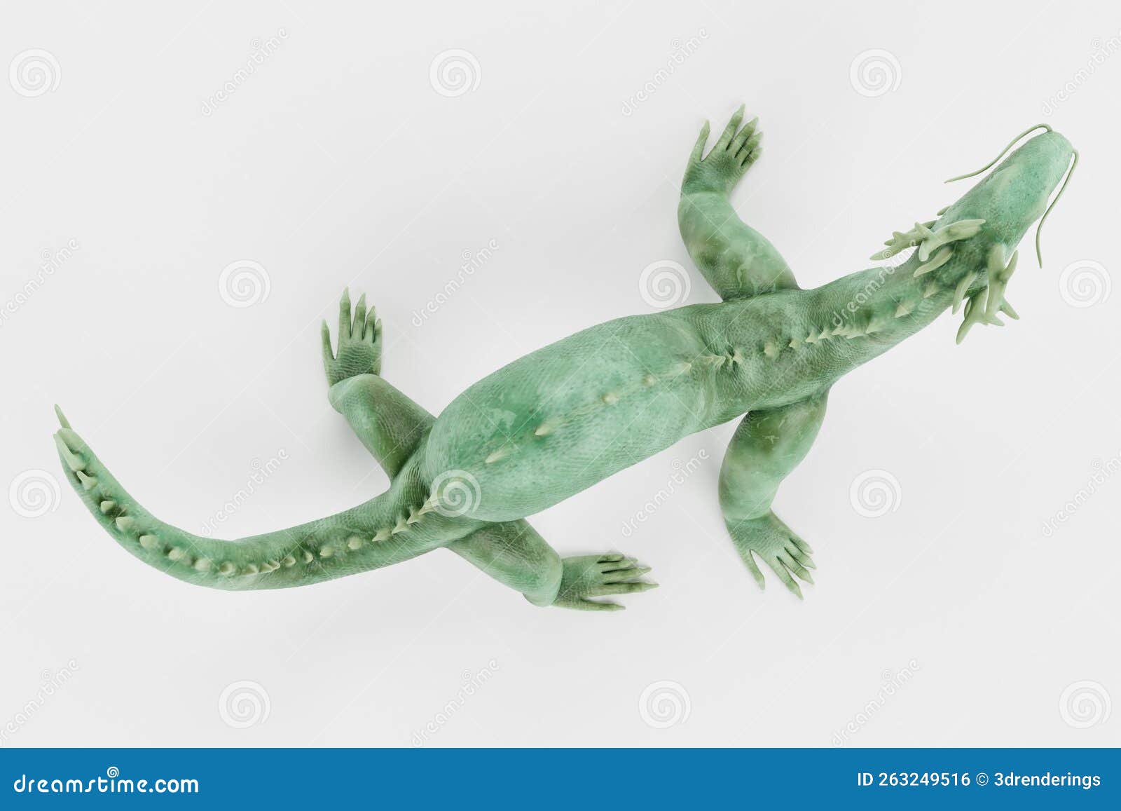 3D Render of Chinese Dragon Statue Stock Illustration - Illustration of ...