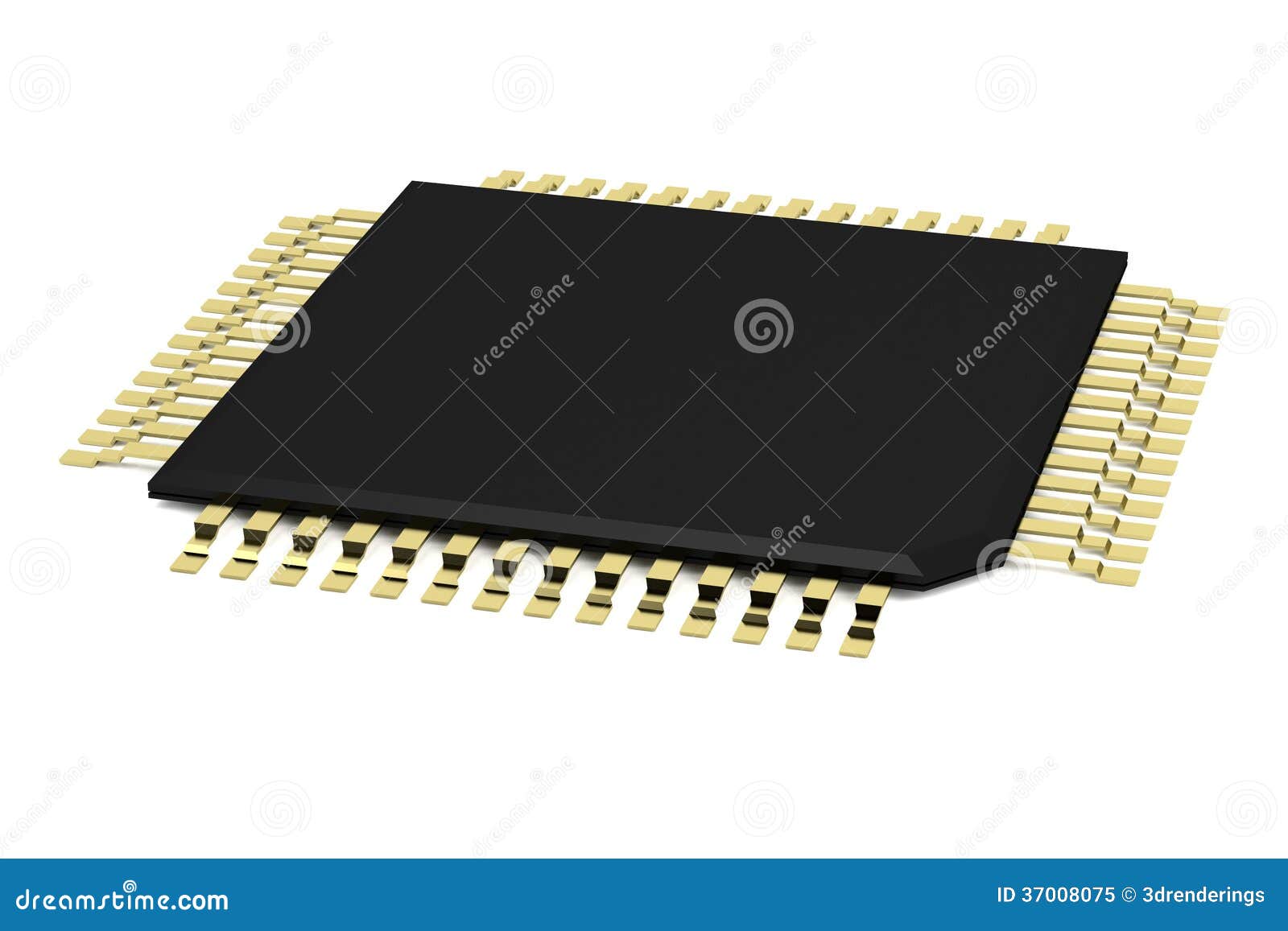 3d render of chip stock illustration. Illustration of processor - 37008075