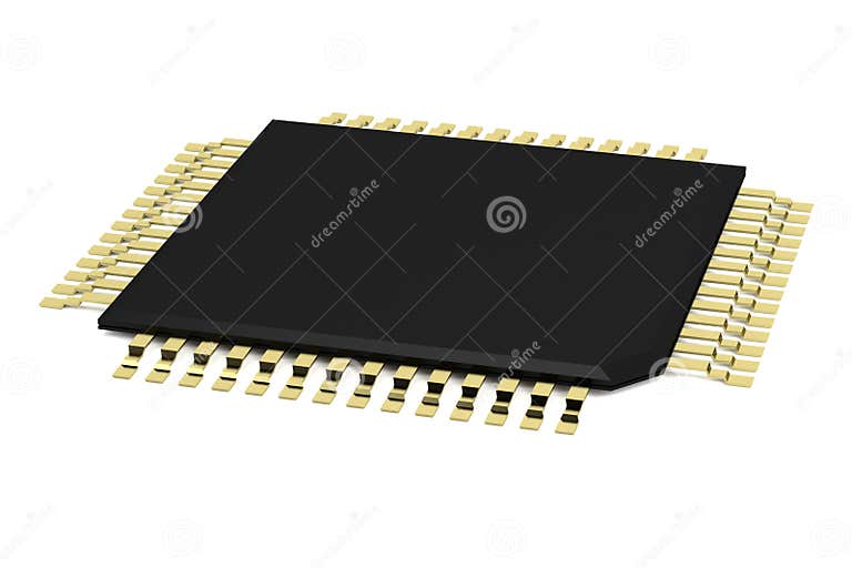 3d render of chip stock illustration. Illustration of processor - 37008075