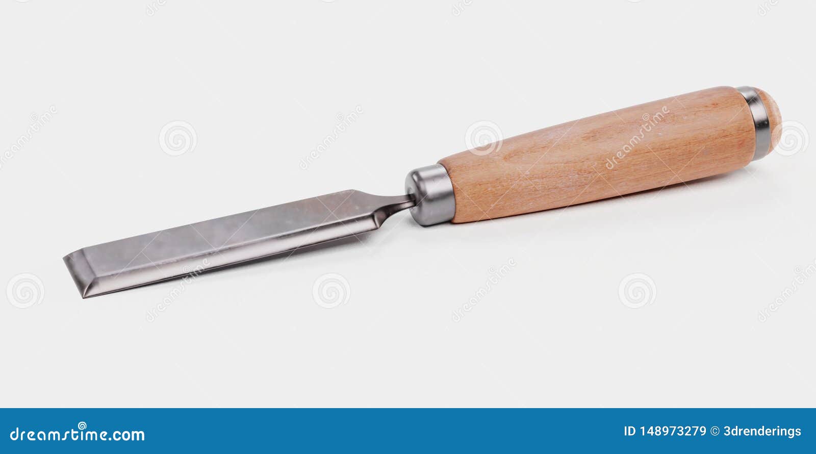 3d Render of Chisel stock illustration. Illustration of render - 148973279